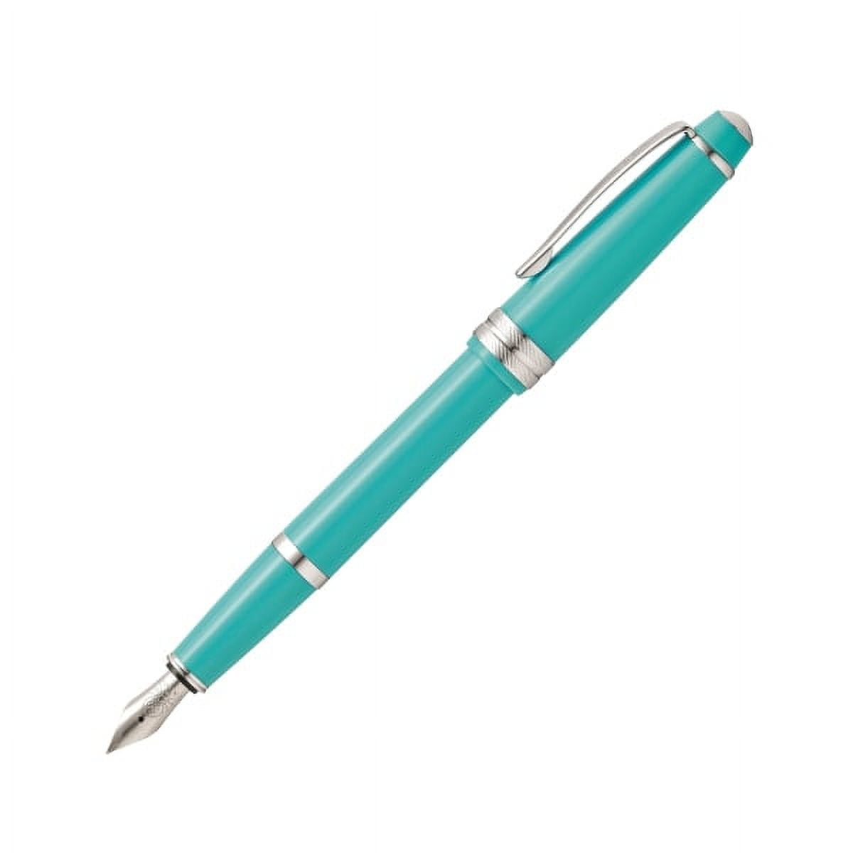 Cross® Bailey Light Fountain Pen, Fine Point, Teal Barrel, Black Ink ...