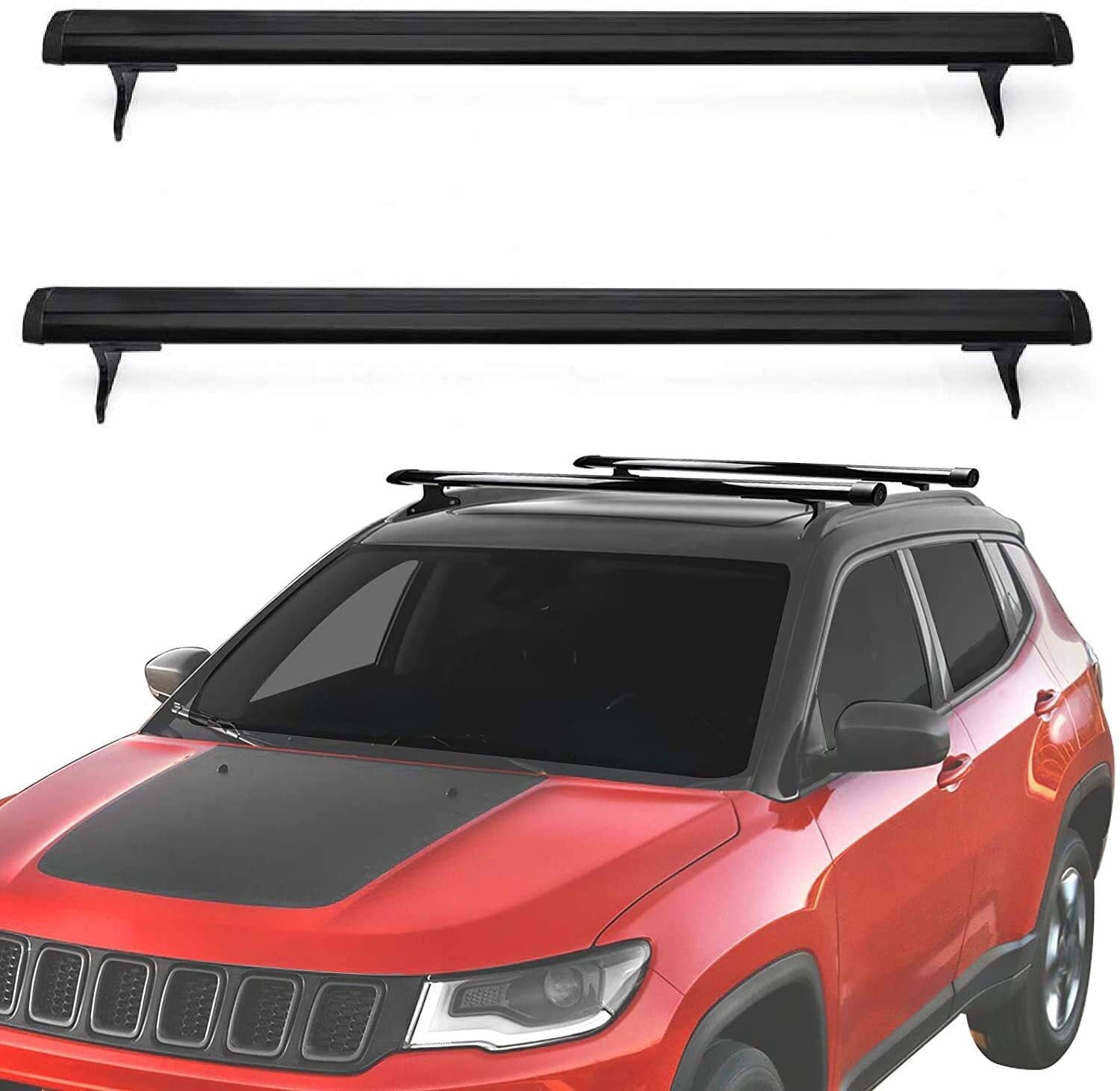 Cross Bar For 2018-2025 Jeep Compass Roof Rack Set Roof Rail Set ...
