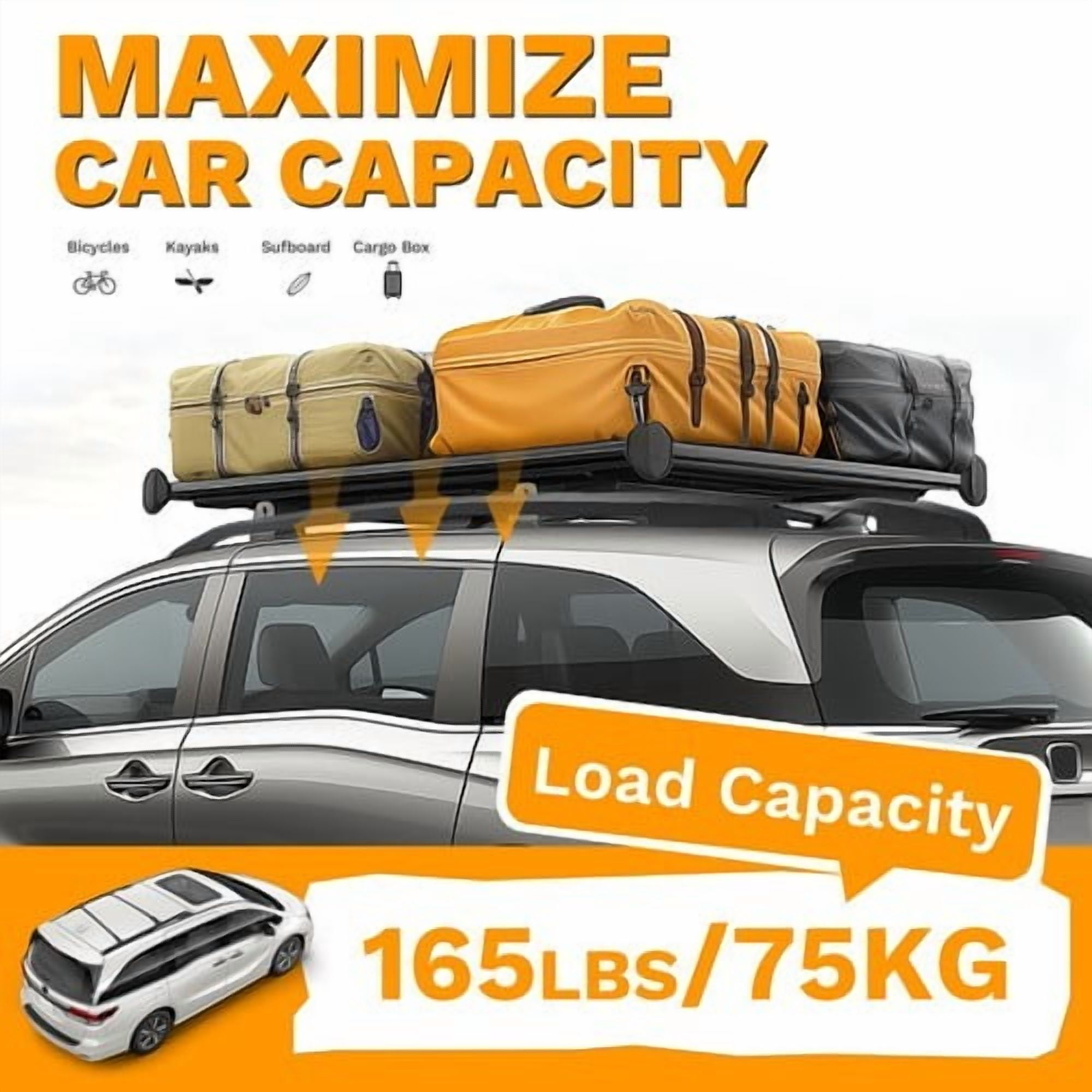 Cross Bar Roof Side Rail Luggage Rack For Honda Odyssey 2011-2017 ...