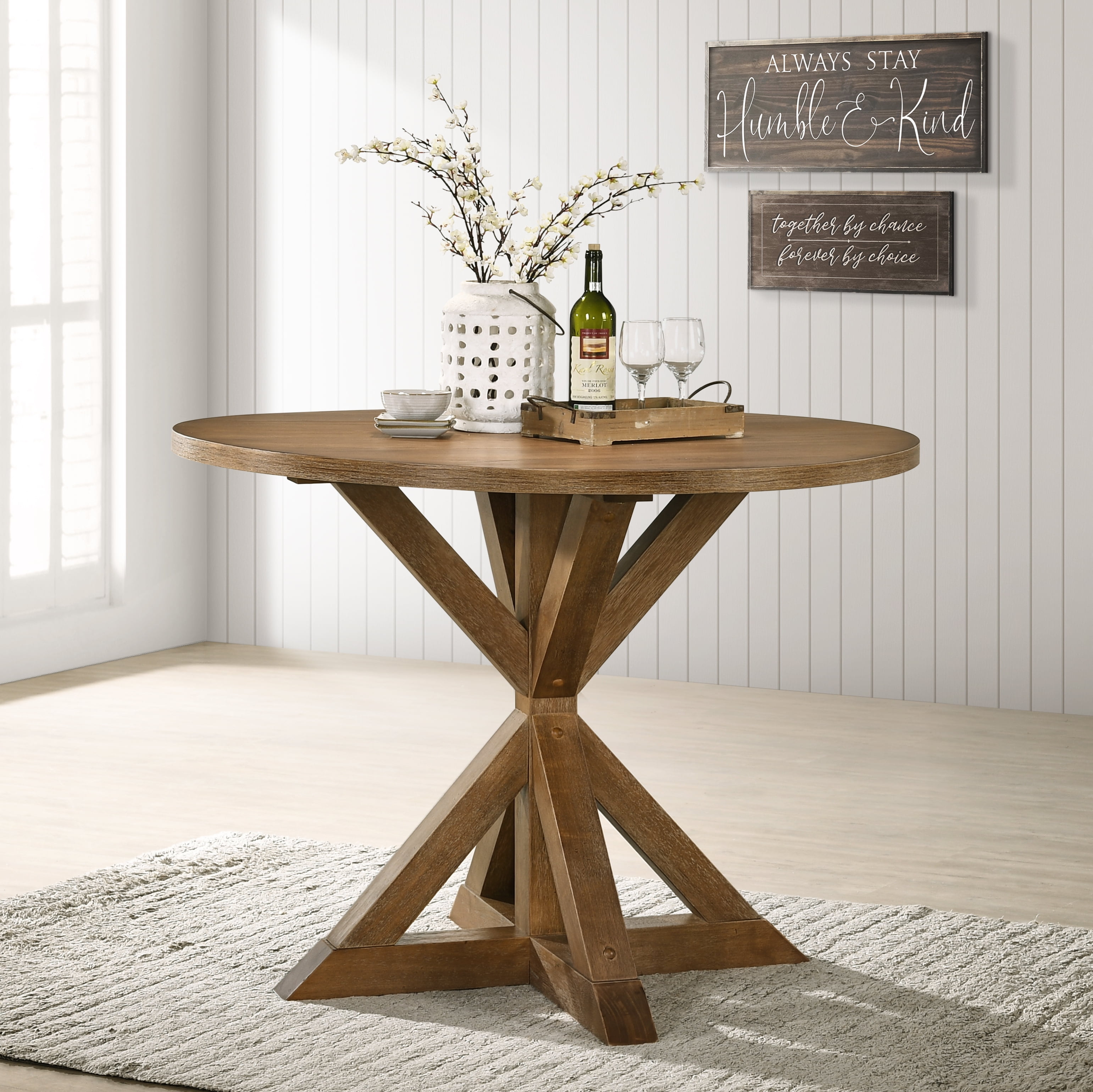 Cross-Base Counter Height Dining Table - Walmart.com