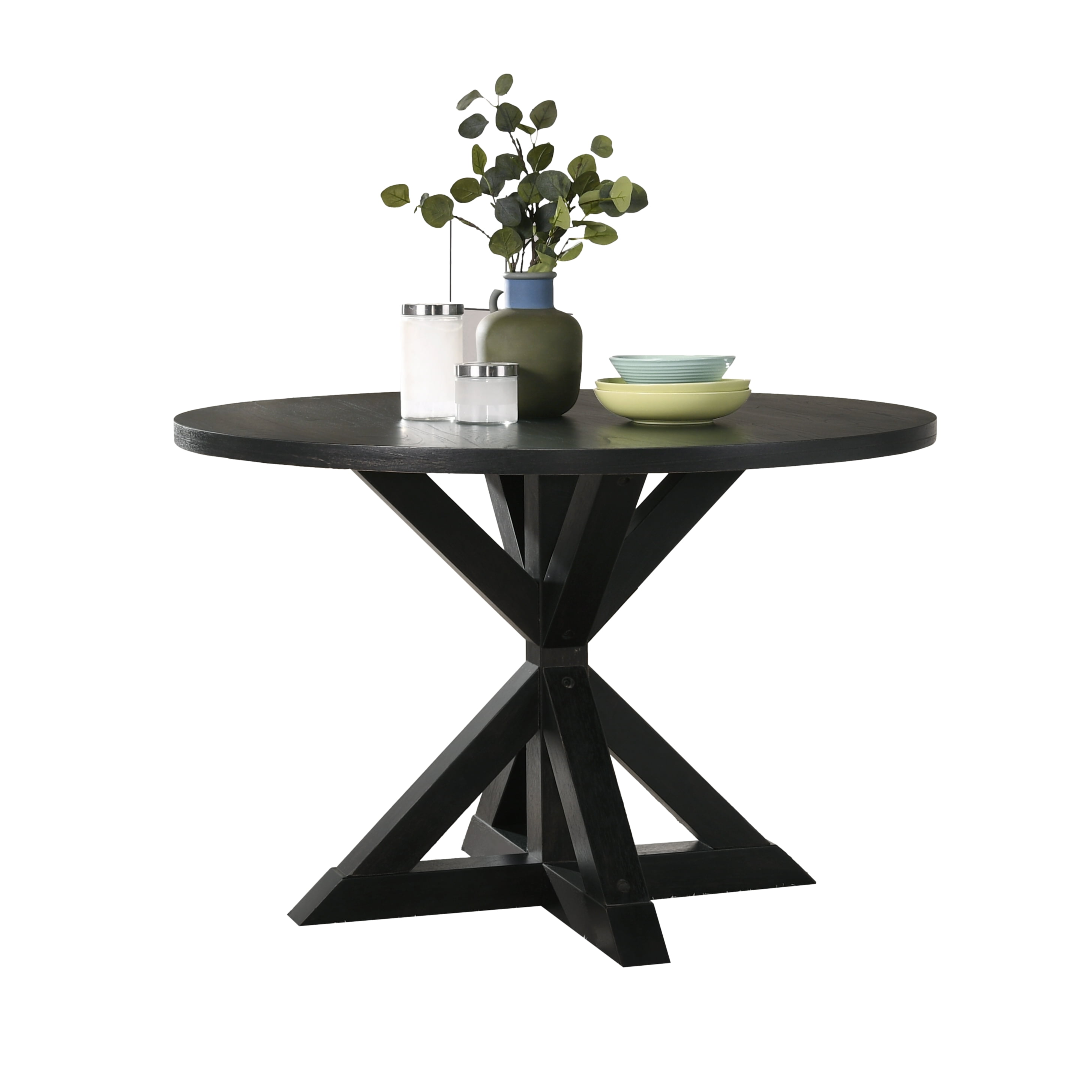 Cross-Base Dining Table in Black - Walmart.com