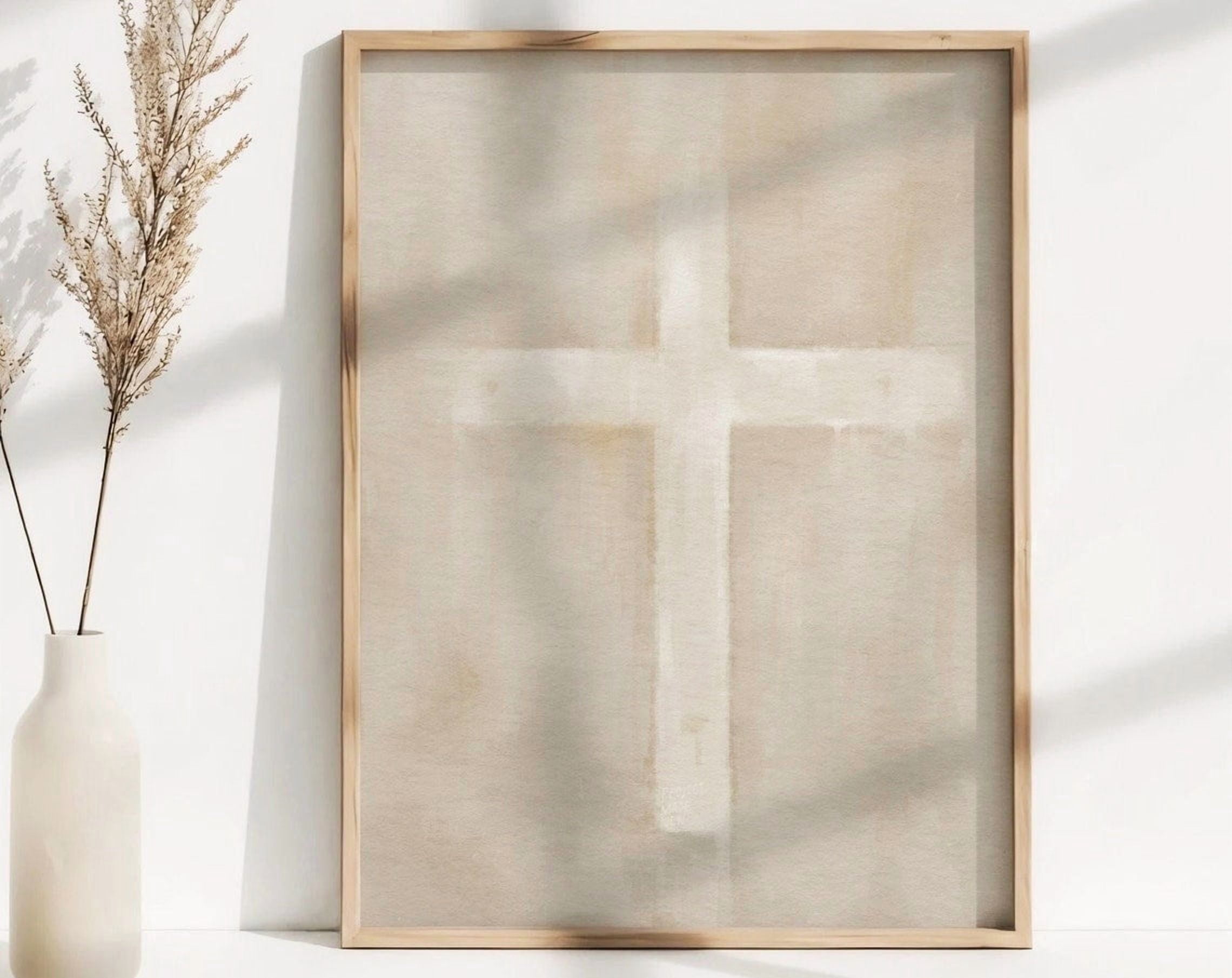 Cross Bible Art Christian Modern Wall Art UNFRAMED PAPER POSTER, Home ...