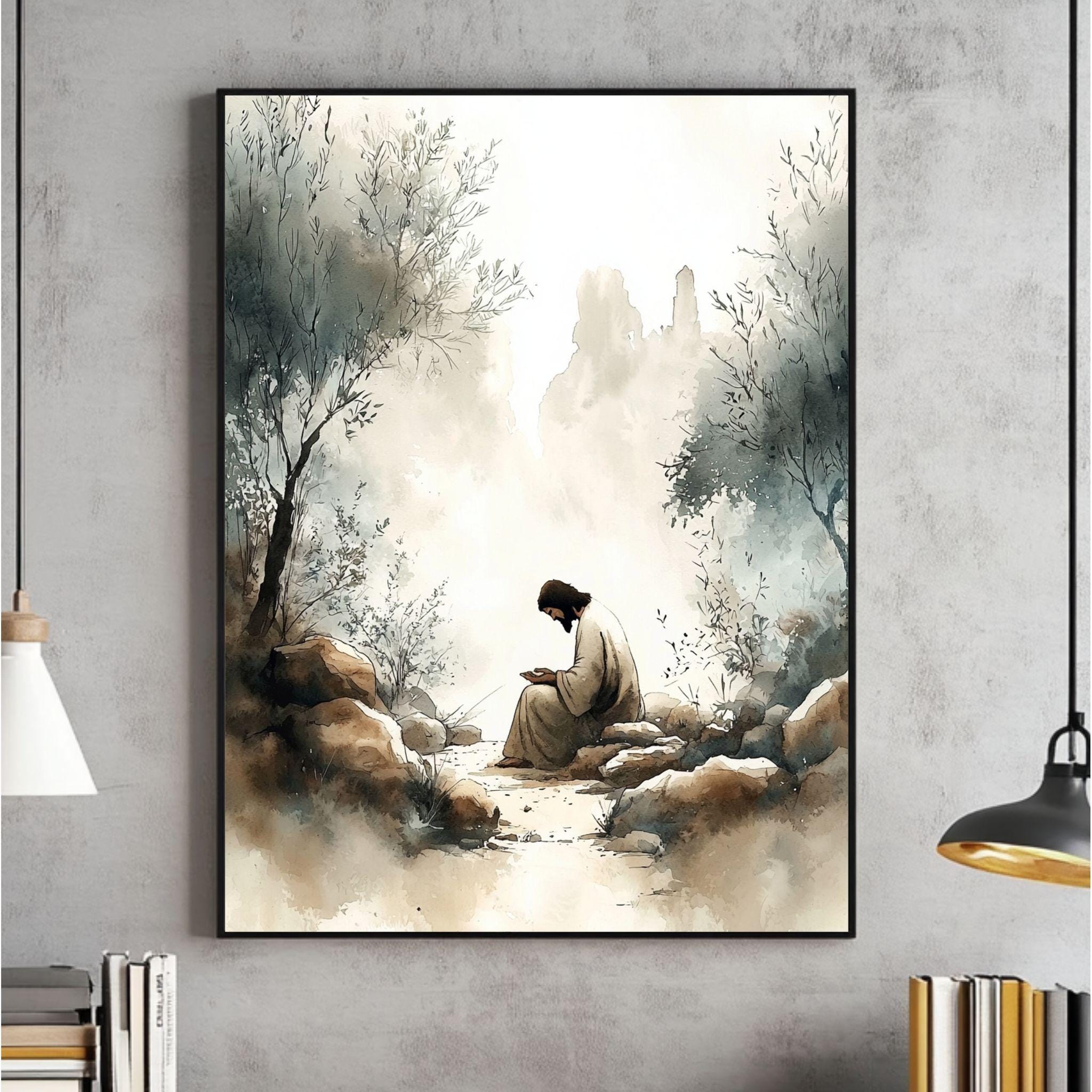 Cross Bible Art Christian Wall Art, Jesus Art Scripture Poster ...
