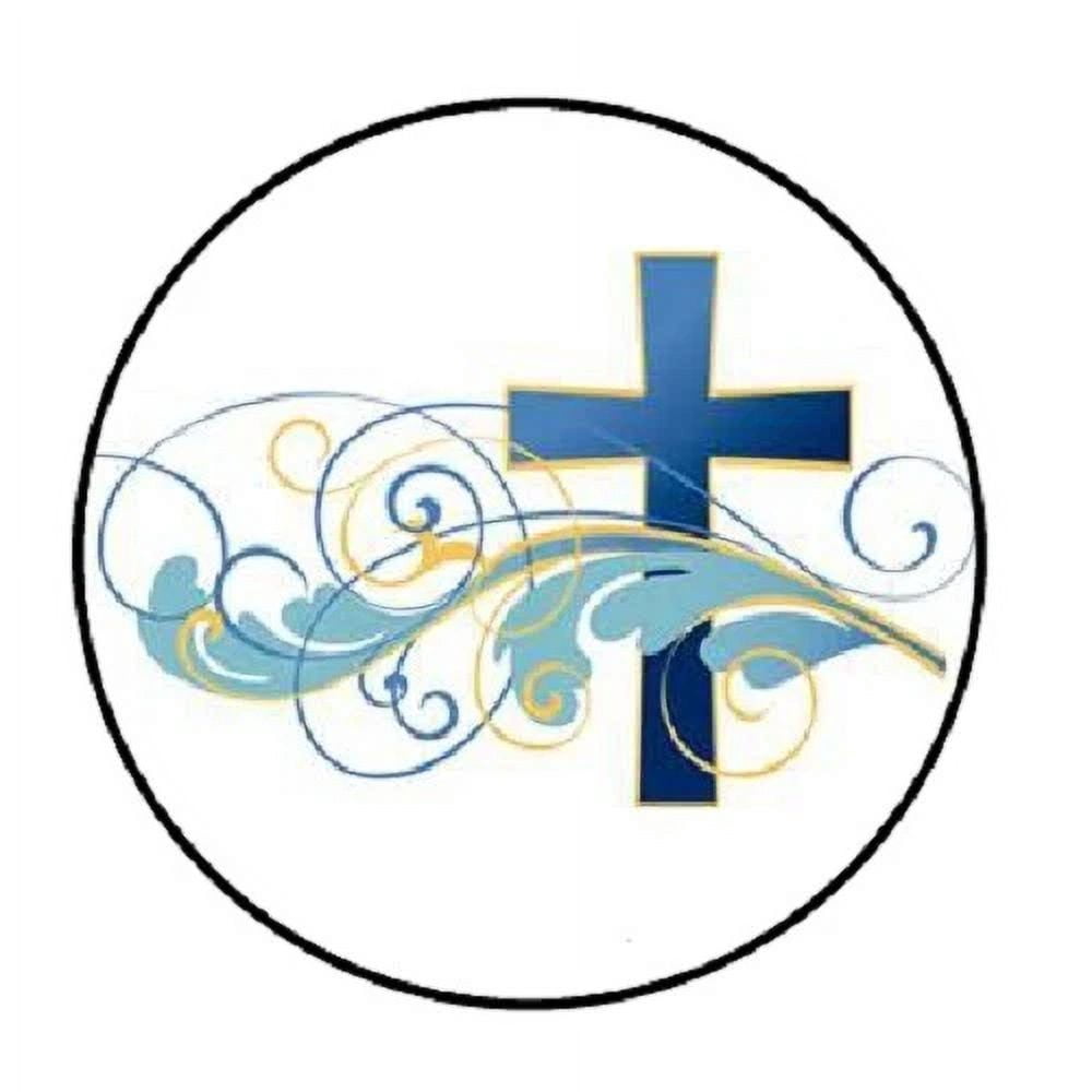 Cross Blue Sticker Phone Decal Water Bottle Stickers Car Decals, Laptop ...