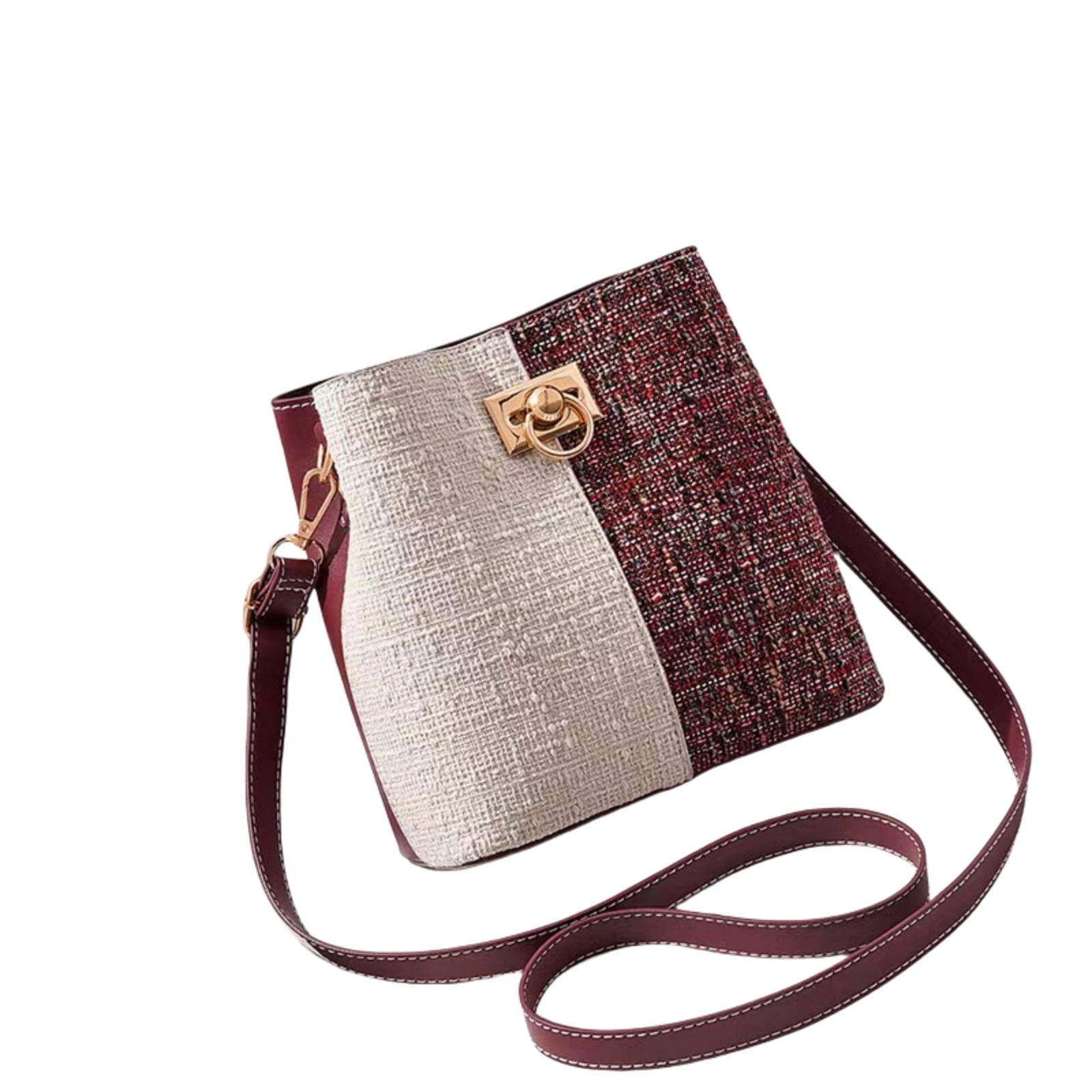 Cross Body Bag Purses for Women - PU Leather Crossbody Bucket Bag with ...