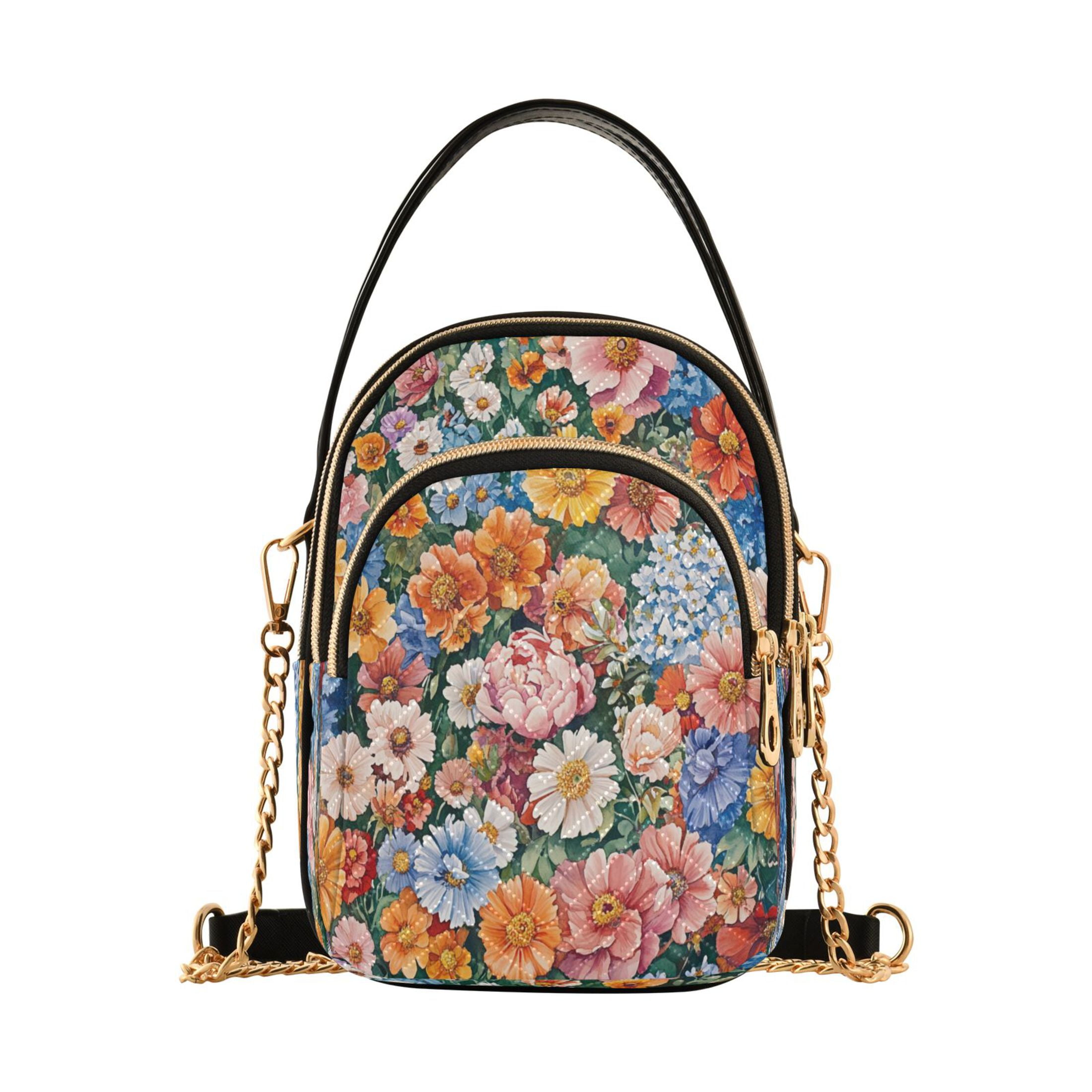 Cross Body Fashion Shoulder Waist Purse Bags Colorful Floral Fiesta ...