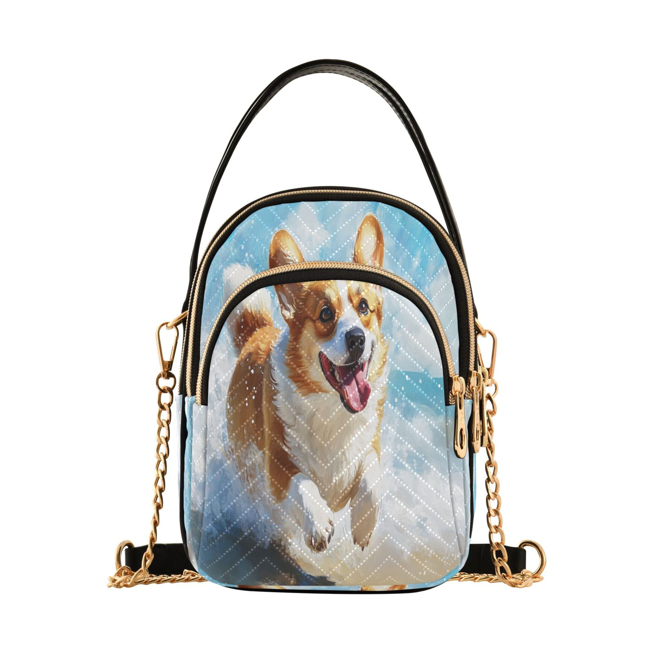 Cross Body Fashion Shoulder Waist Purse Bags Corgi Play on The Beach Pocket Handbags - Walmart.com