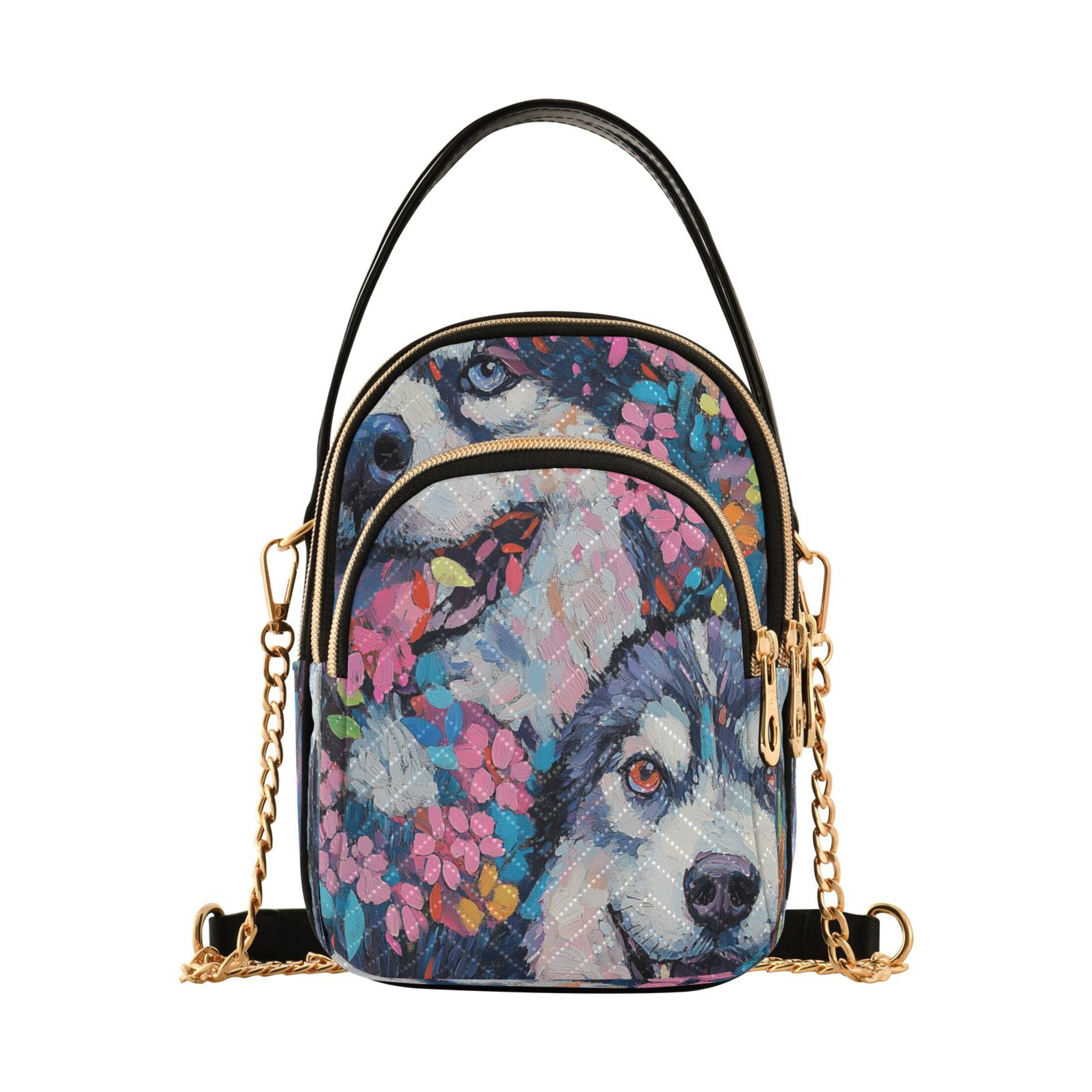Cross Body Fashion Shoulder Waist Purse Bags Husky Happiness Pocket ...
