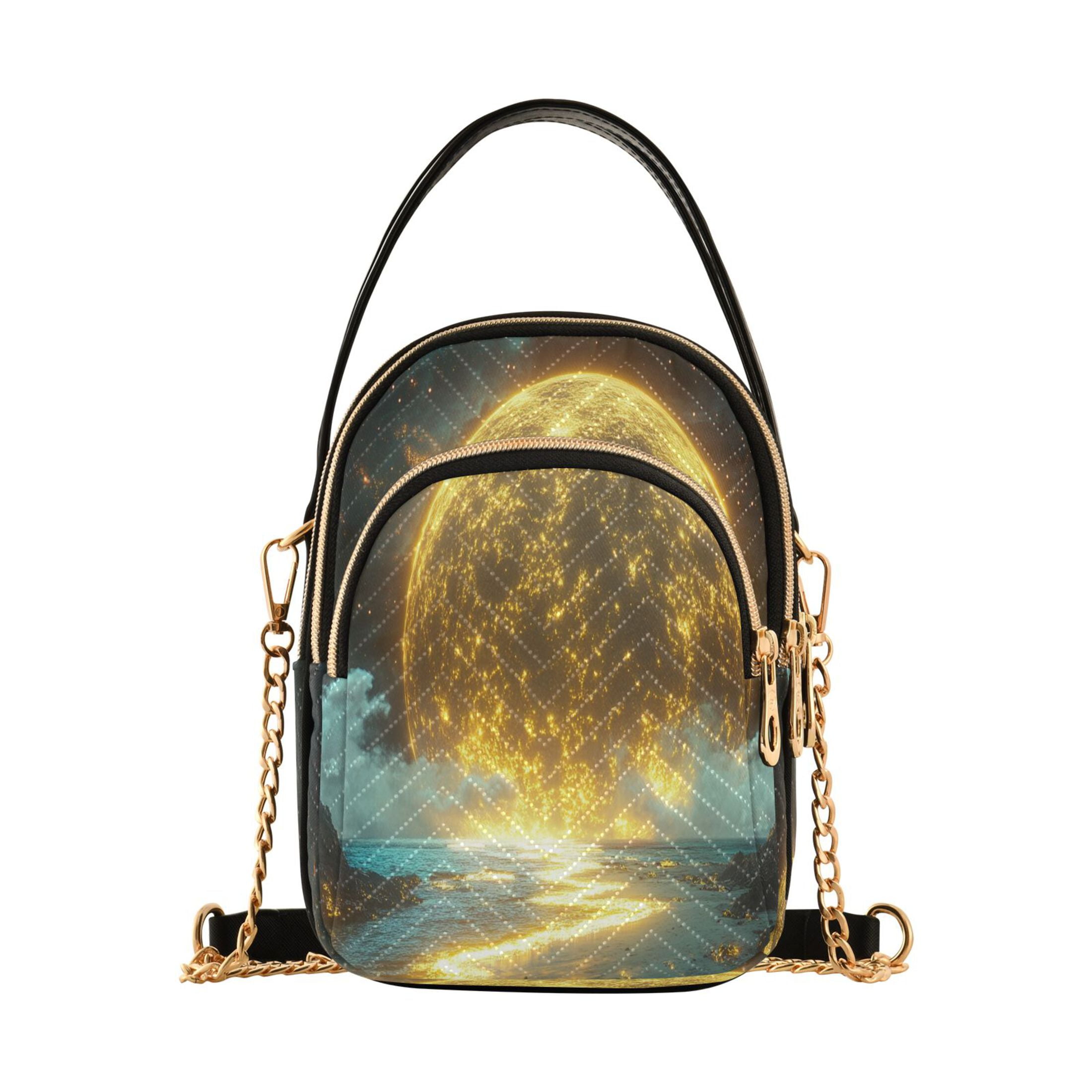 Cross Body Fashion Shoulder Waist Purse Bags Moonlit Ocean Reflection ...