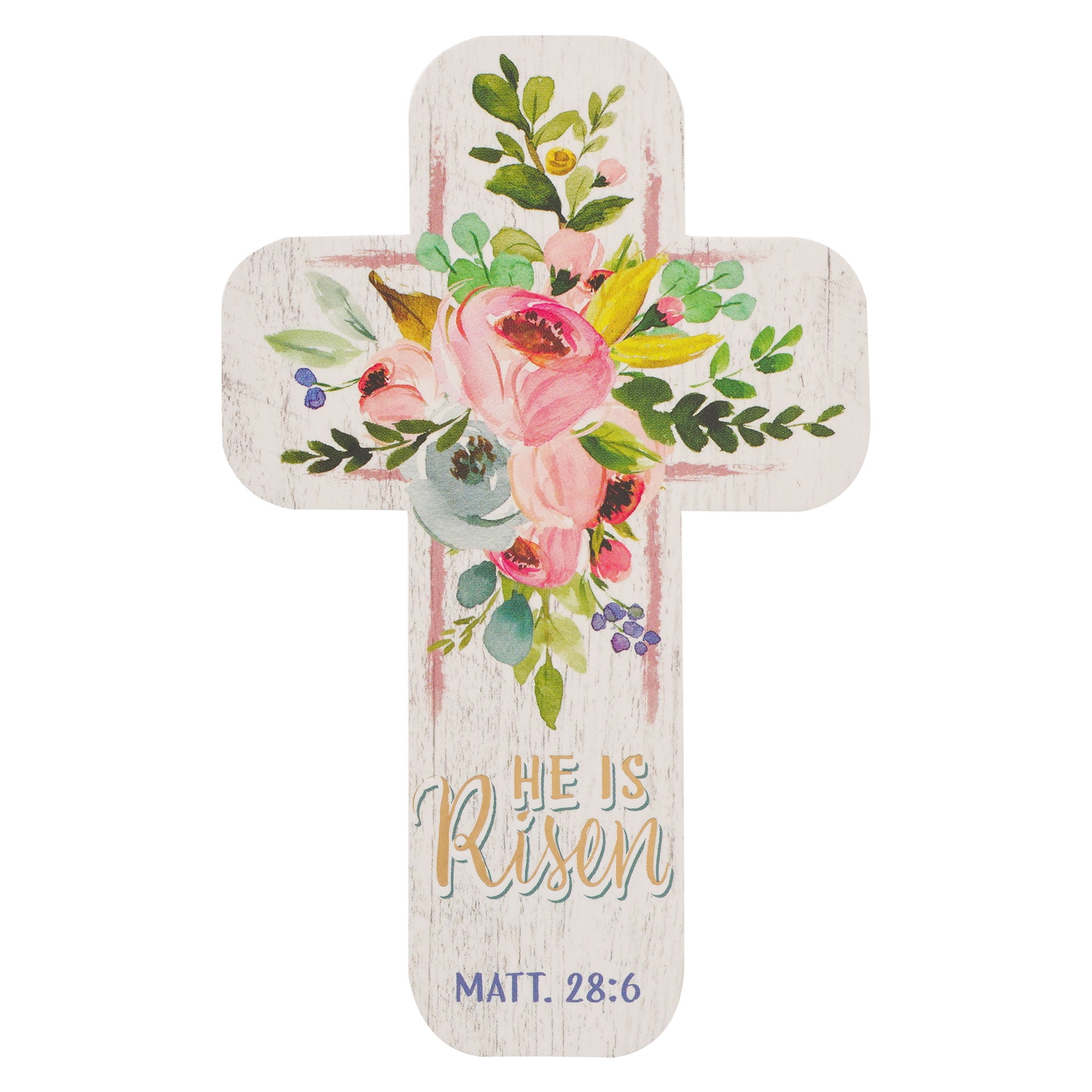 Cross Bookmark Floral He is Risen Matt. 28:6 - Walmart.com