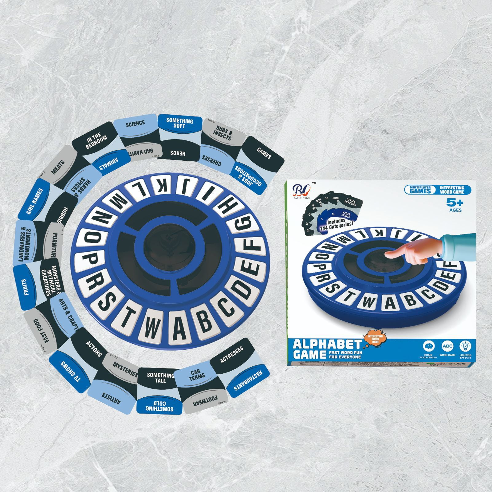 Cross-Border Amazon New English Crazy Alphabet Game Turntable Board ...