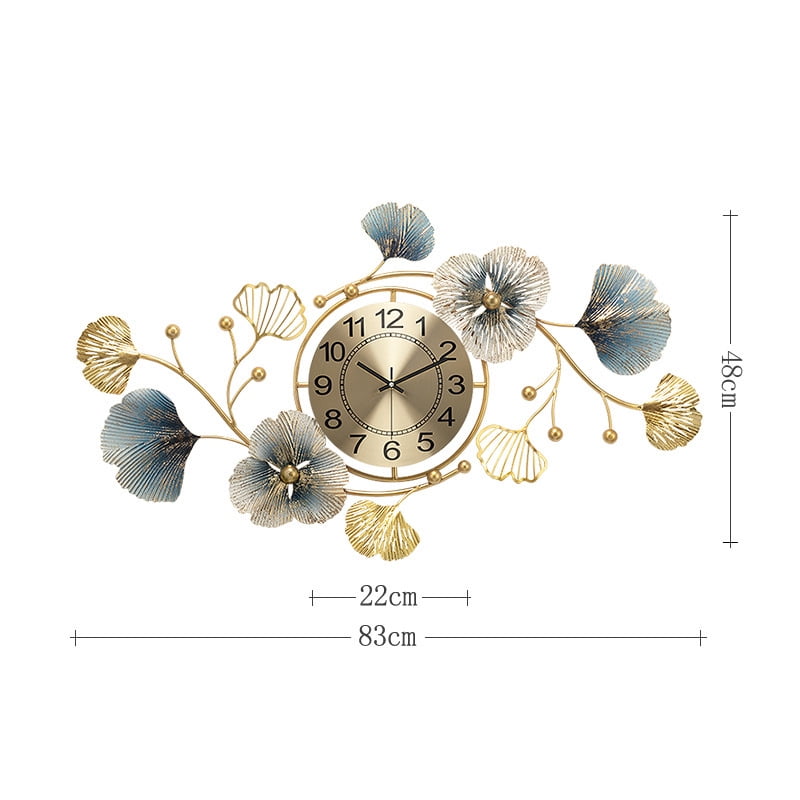 Cross-Border New Chinese Wall Clock Living Room Creative Clock Ginkgo ...