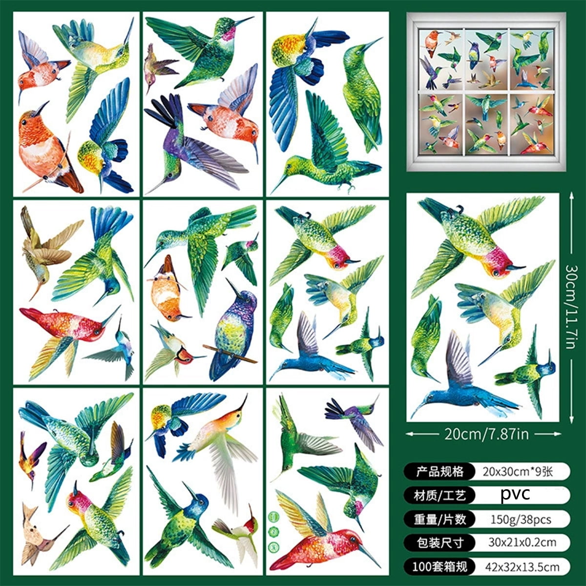 Cross-Border Spring Season Flower Colorful Hummingbird Mushroom Quiet ...