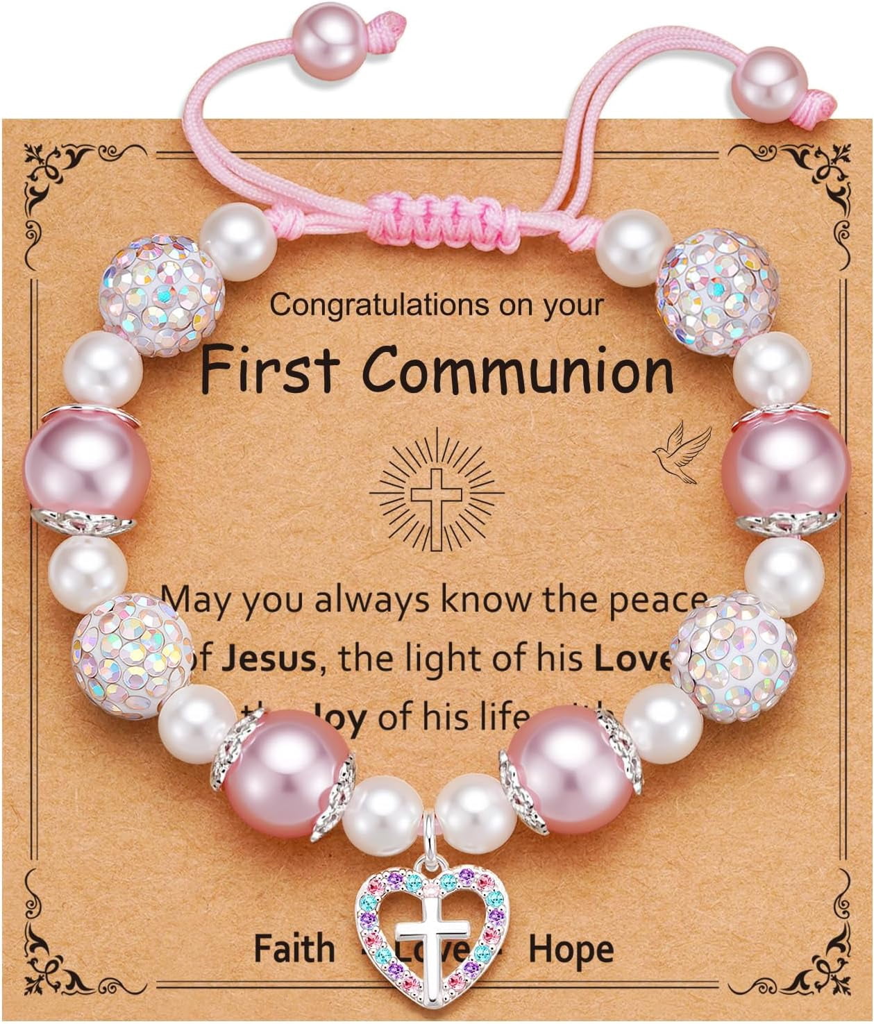 Cross Bracelet for Baptism, Communion, Confirmation, Easter ...