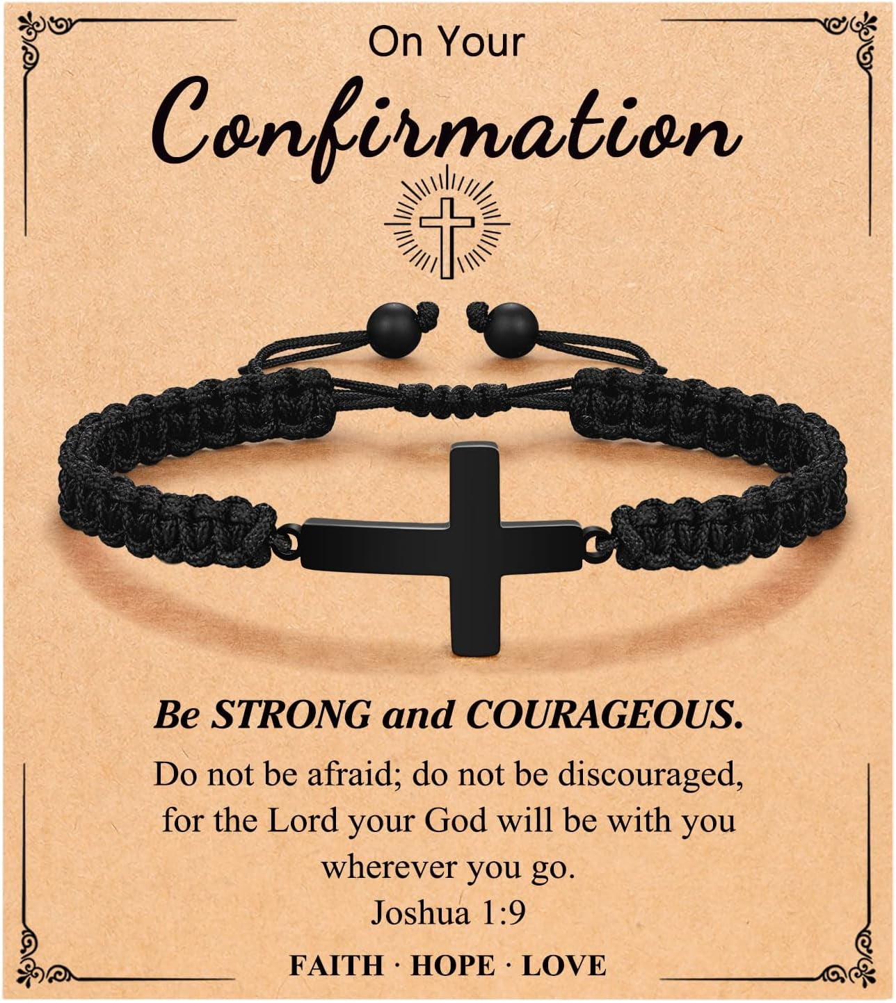 Cross Braided Bracelet for Men/Boys Birthday Graduation Christmas ...