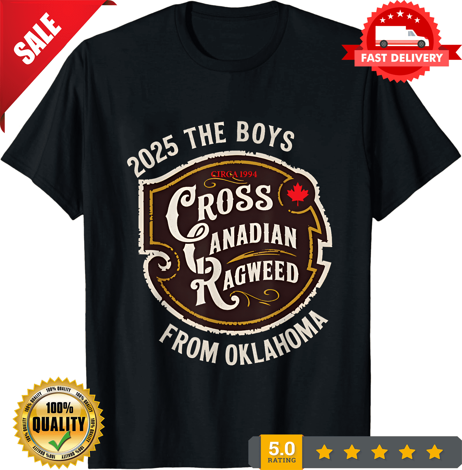 Cross Canadian Ragweed The Boys From Oklahoma Concert 2025 T-Shirt All ...