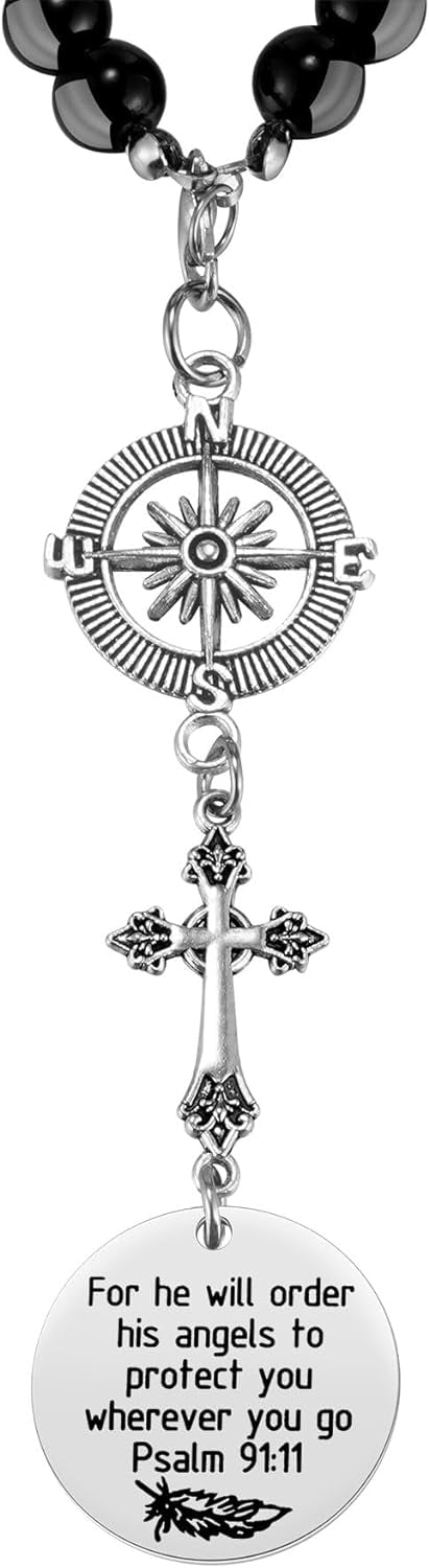 Cross Car Charm, for He Will Order His Angels to Protect You Wherever ...