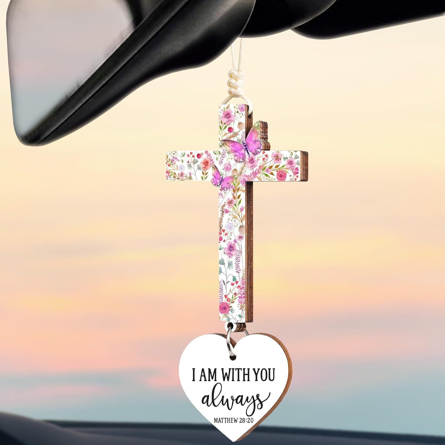 Cross for Car Mirror Hanging Christian Gifts for Men, Women - Scan ...