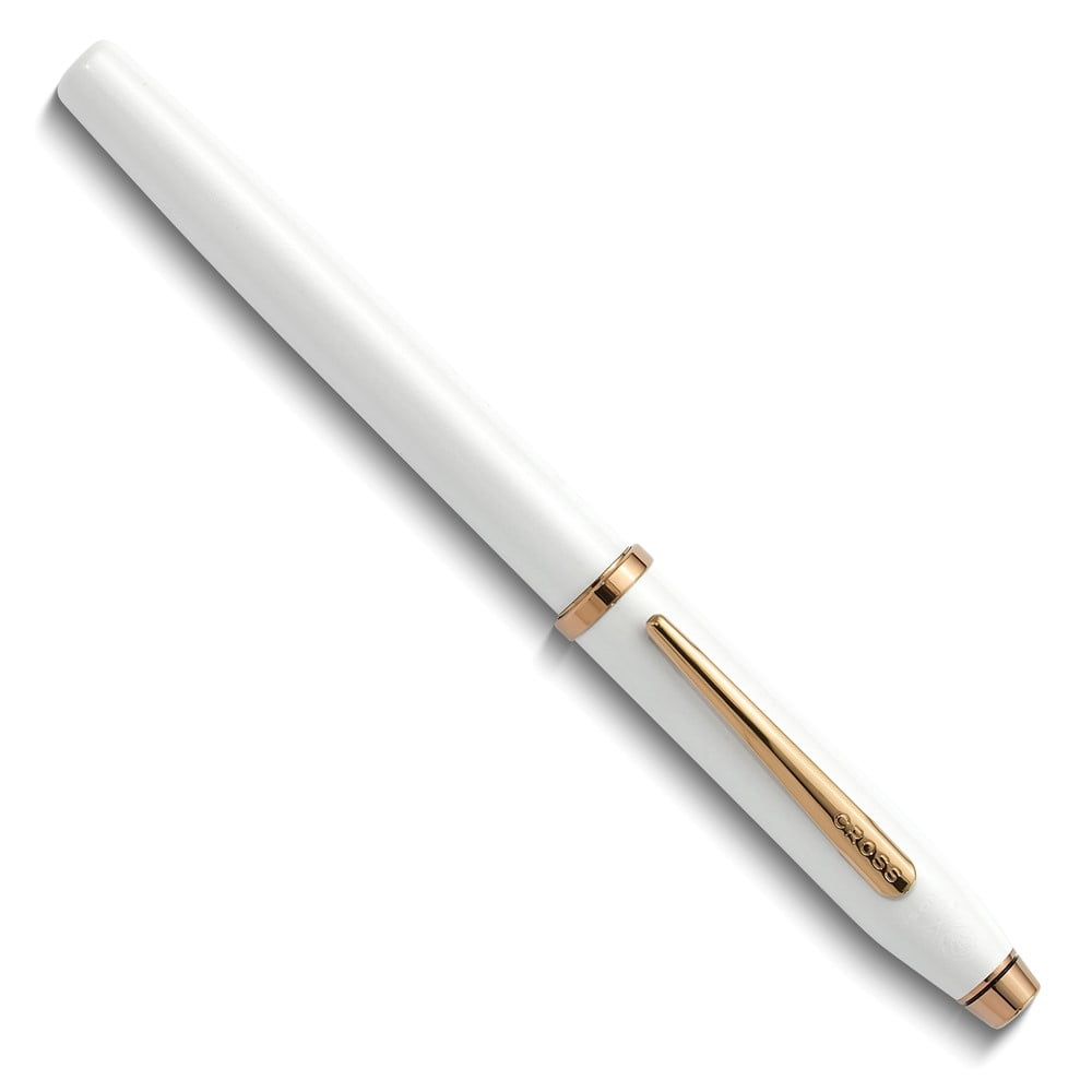 Cross Century II Pearlescent White Lacquer Fountain Pen with Rose-Gold ...