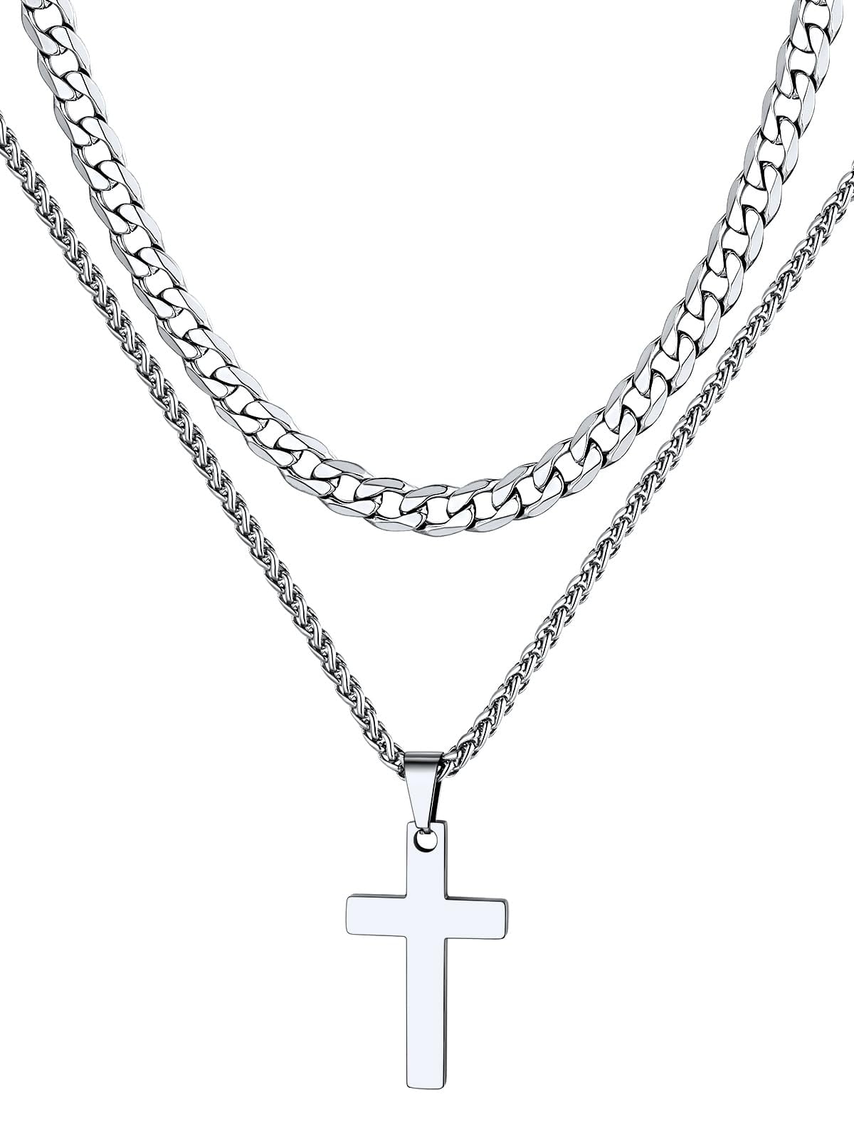 Cross Chain for Men Crucifix Necklace Men Christian Necklace Mens ...