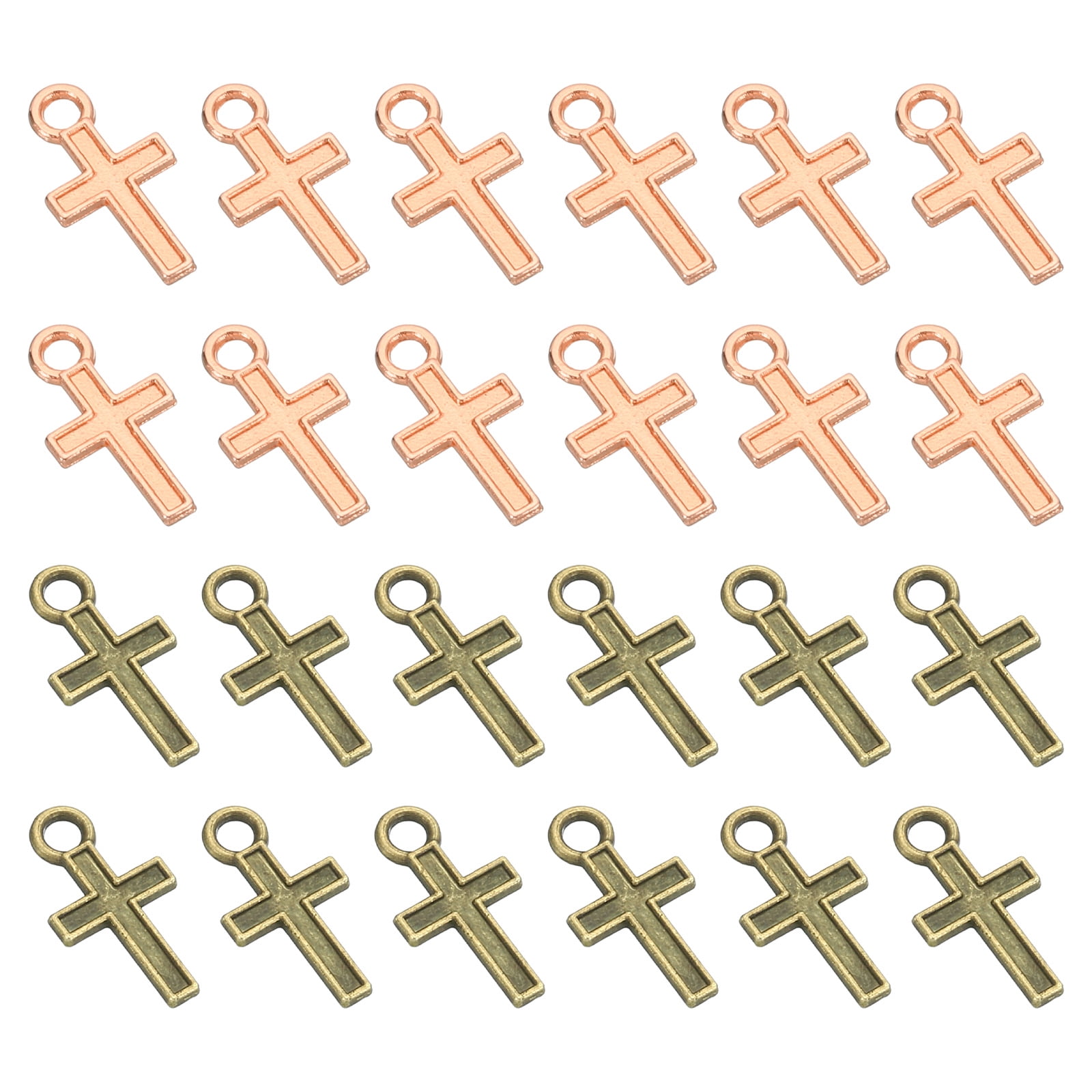 Cross Charm, 200 Pcs Cross Pendants Bulk Mini Cross Charm Pendants ...