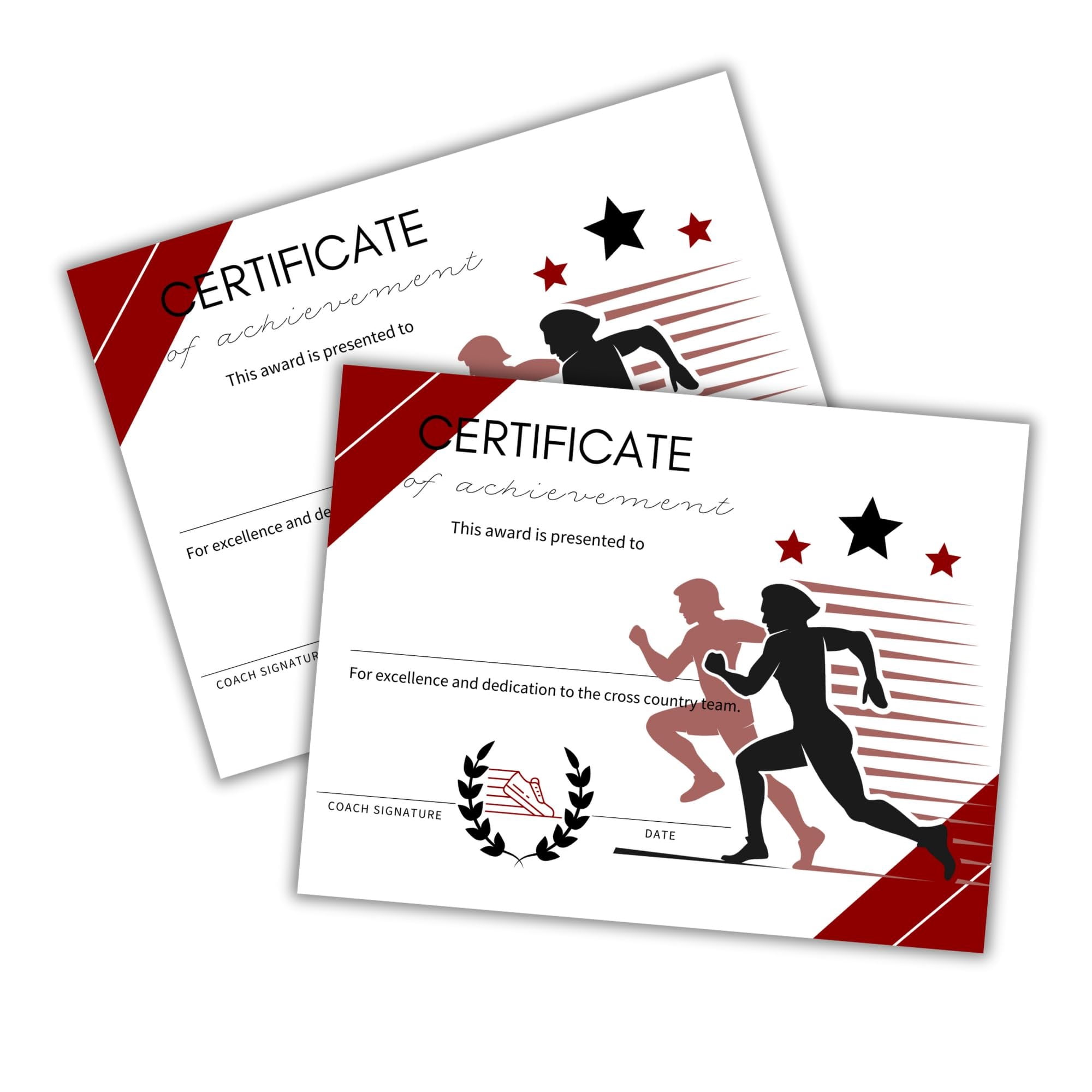 Cross Country Certificate of Achievement 30pk 8.5x11 End of Year Team ...