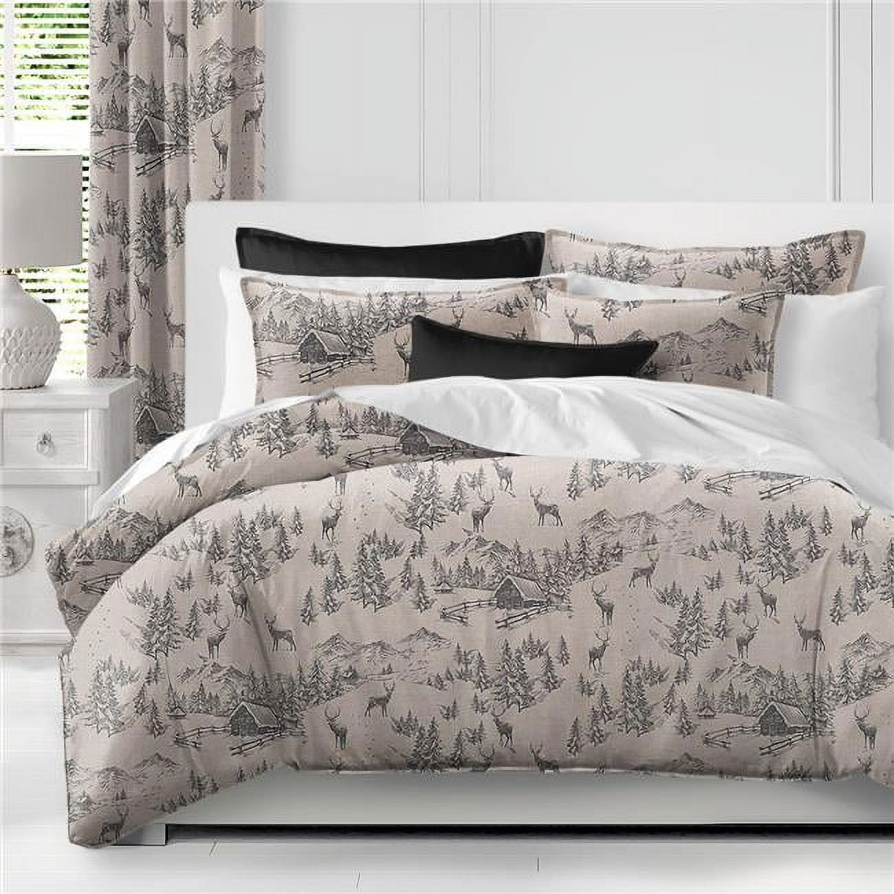 Cross Country Coverlet & 1 Pillow Sham Set, Natural - Twin Size - 2 ...