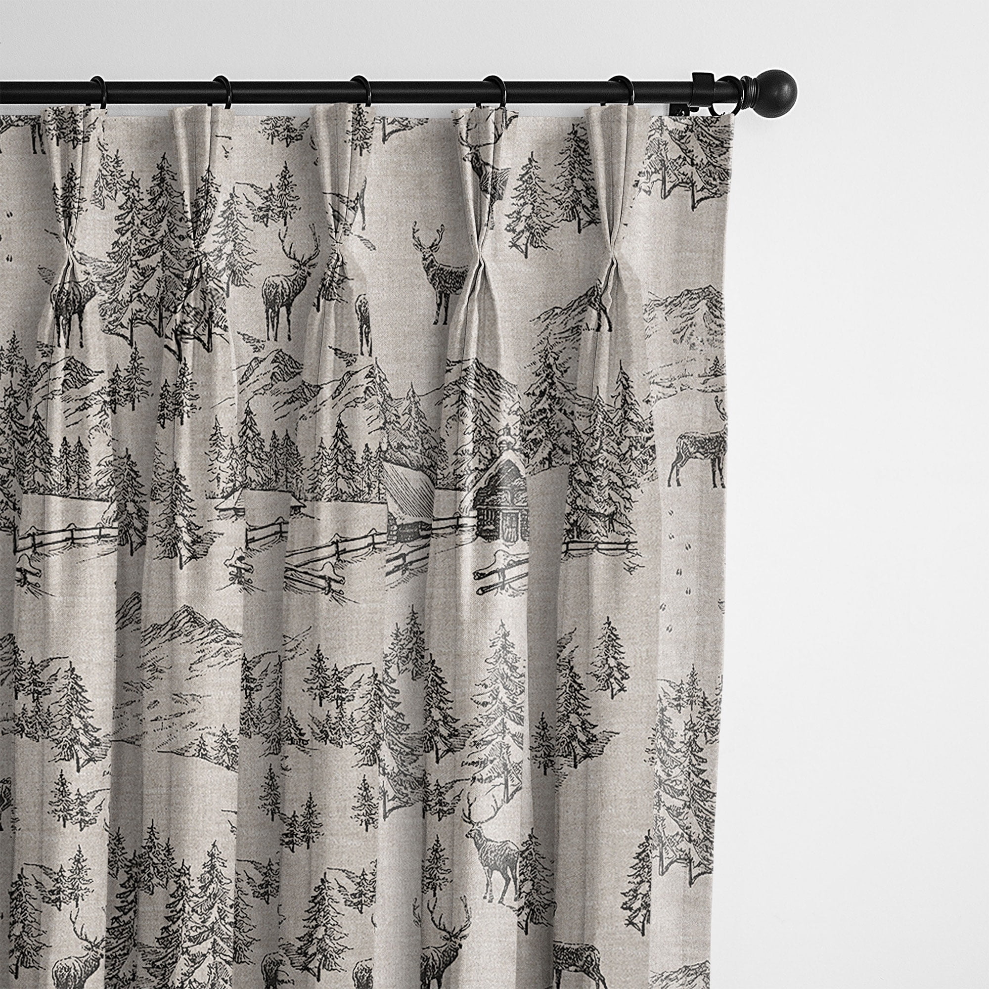 Cross Country Natural Pinch Pleat Drapery Panel - Pair 20"x96 ...