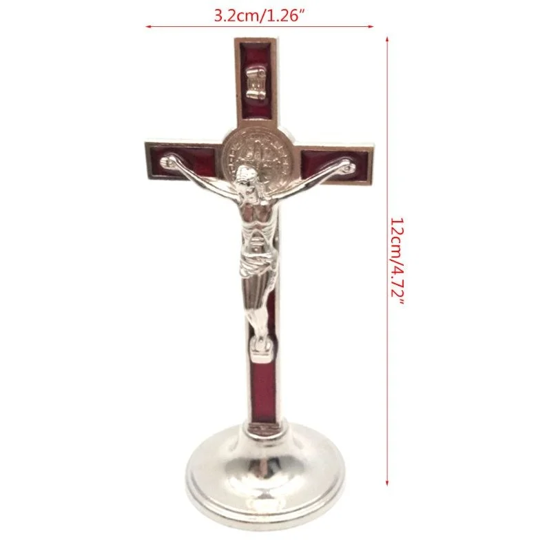 Cross Crucifix Stand Christ Catholic Jesus Statue Figurine Religious ...