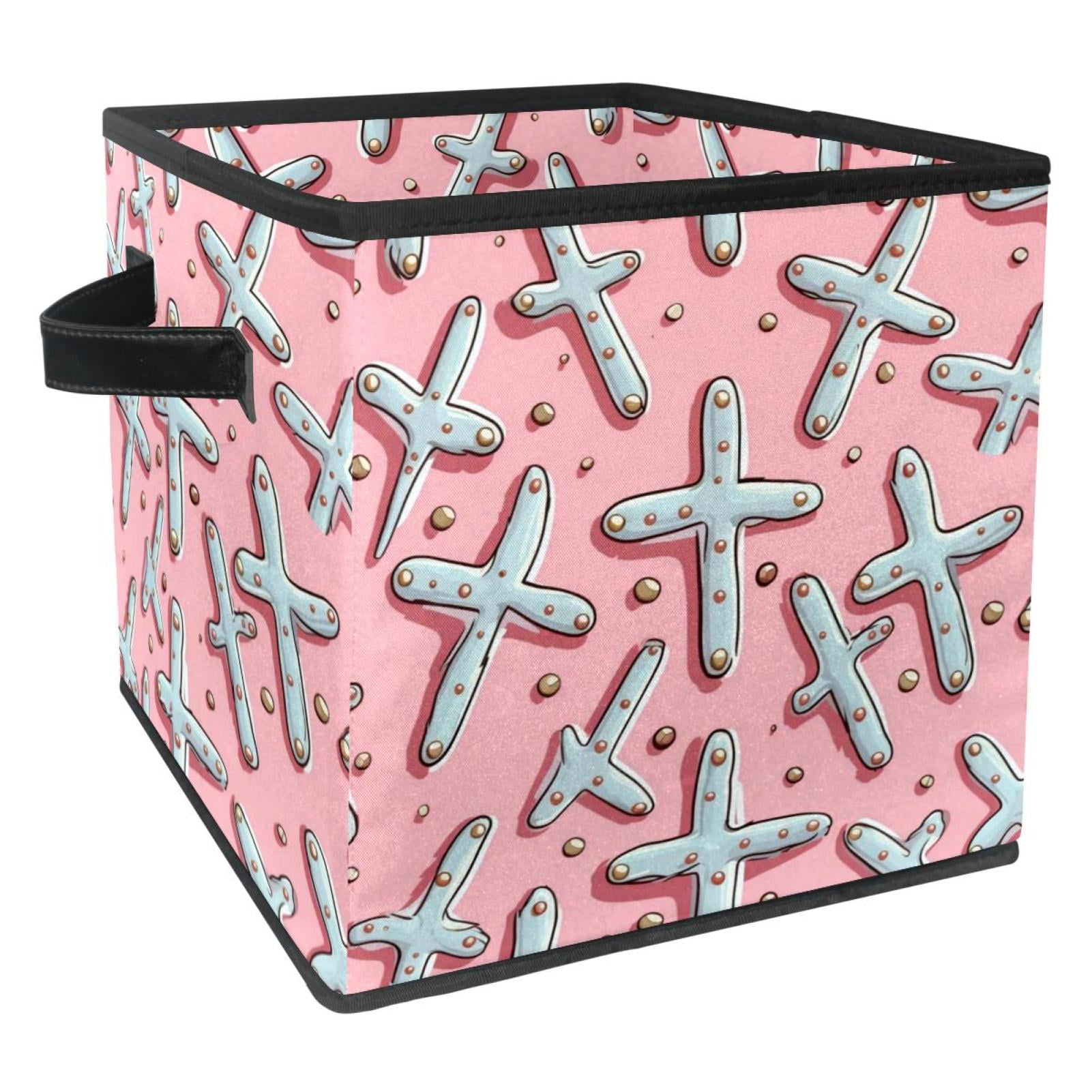 Cross Cube Organizer Storage Cubes Toy Storage Organizer Bins, Foldable with Handle, 10.8"x10.5 ...