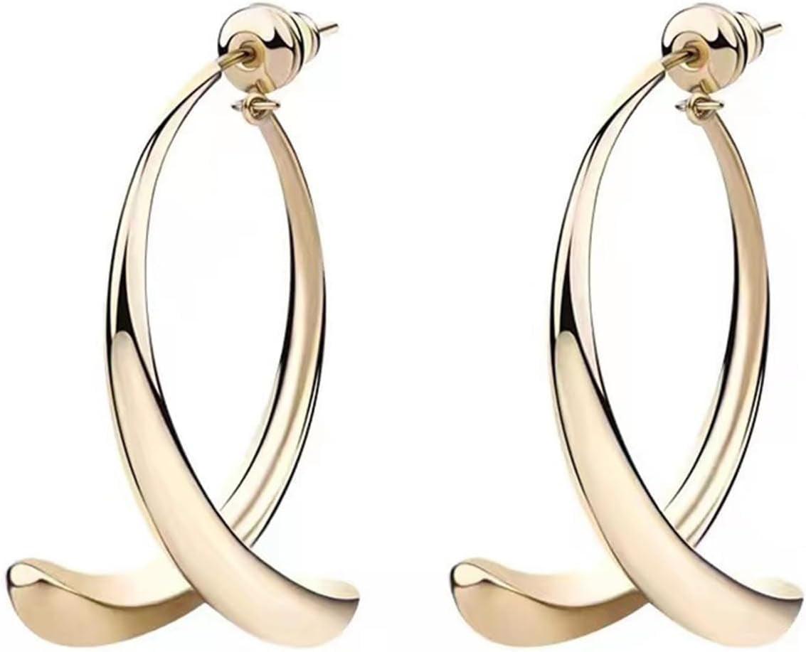 Cross Curved Earrings,Curved Drop Earrings,Simple Curved Earrings ...