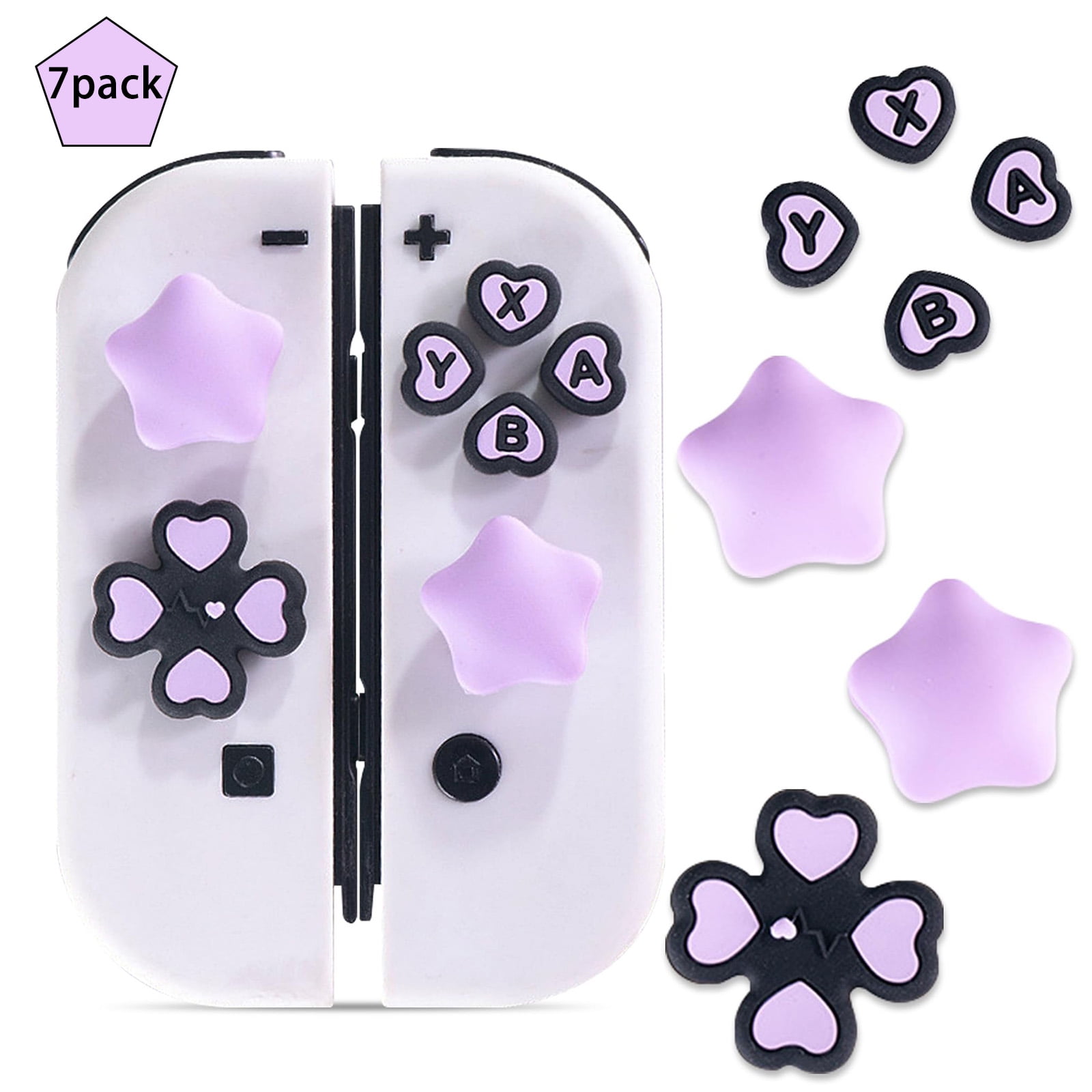 Cross D-Pad Button Caps Thumb Grips Set for Nintendo Switch 2 2025,Soft ...