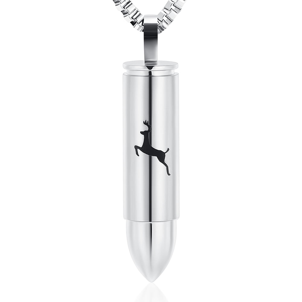Cross /Deer Bullet Urn Necklaces for Ashes Cremation Jewelry Keepsake ...