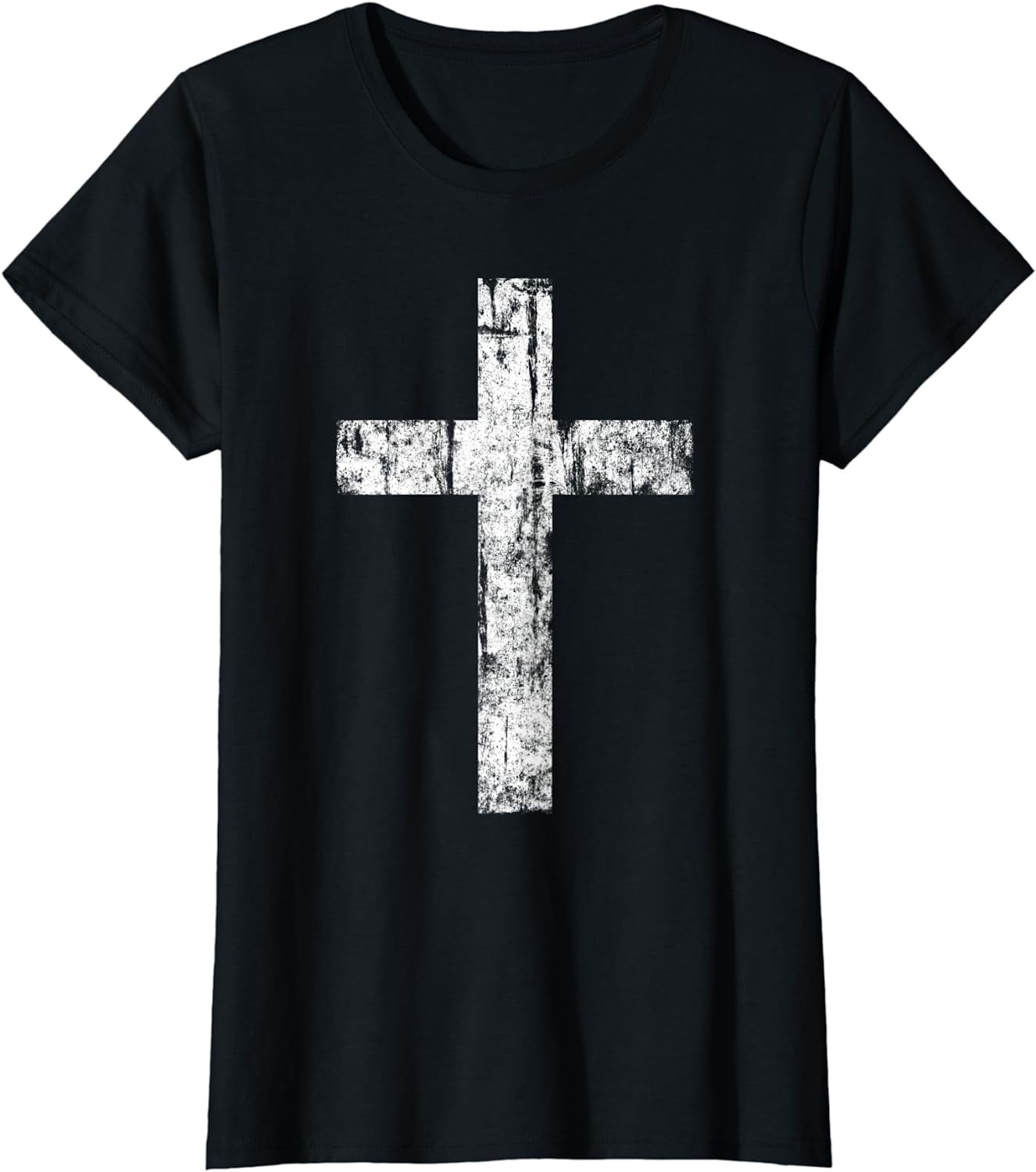 Cross Distressed Style Inspirational Christian Faith T-Shirt - Walmart.com