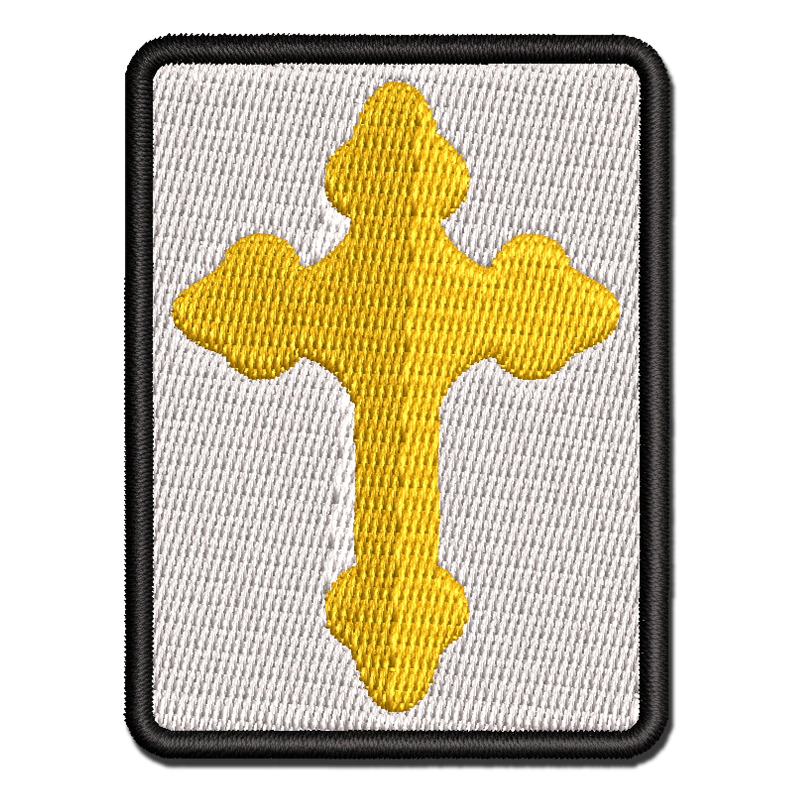 Cross Doodle Christian Applique Multi-Color Embroidered Hook & Loop ...