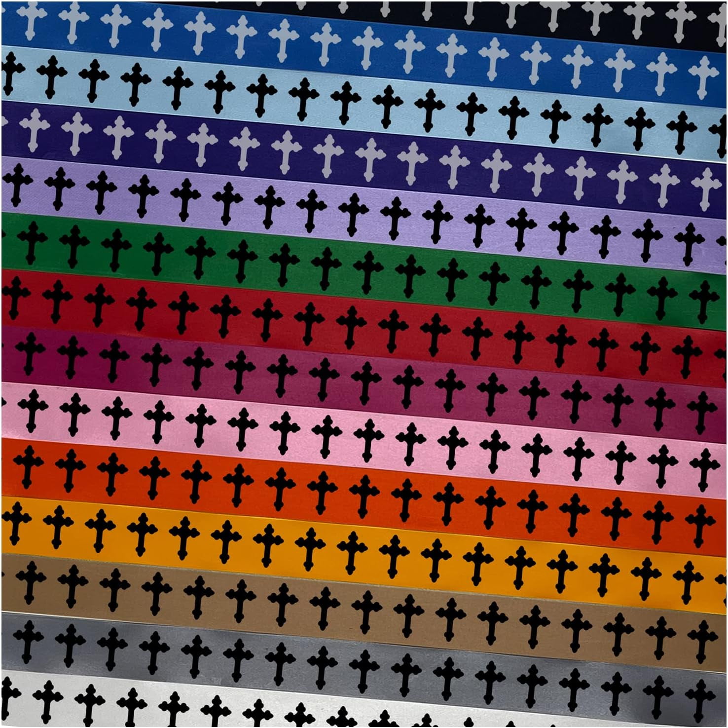 Cross Doodle Christian Ribbon for Bows Gift Wrapping DIY Craft Projects ...