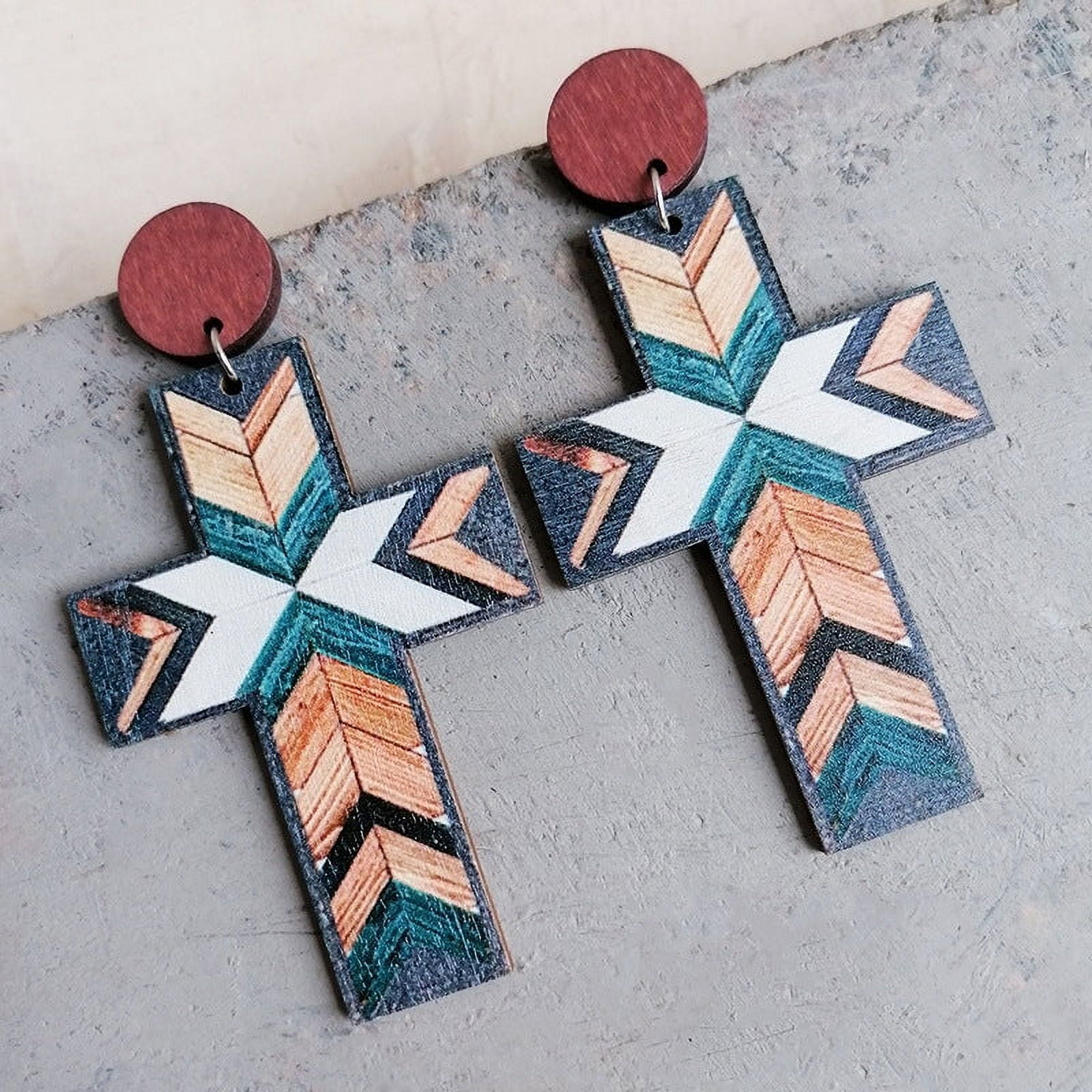 Cross Drop Earrings - Walmart.com