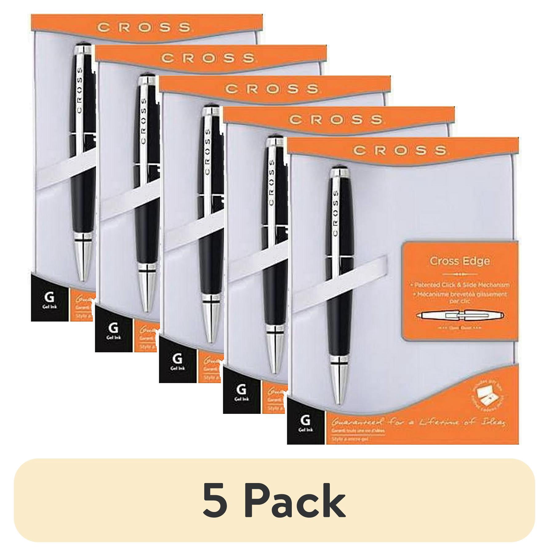 (5 pack) Cross Edge Gel Ink Pen, Medium Point, Matte Black - Walmart ...