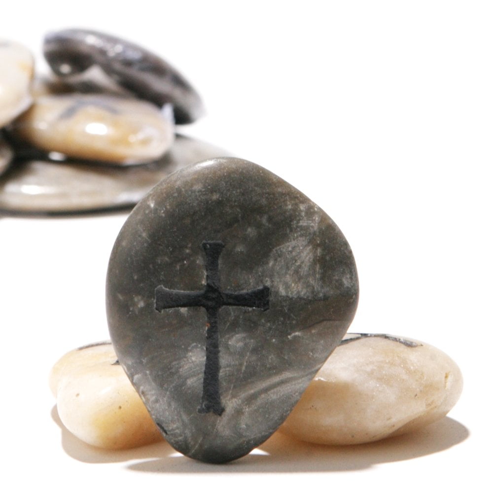 Cross Engraved Worry Stones ( Dozen ) - Walmart.com