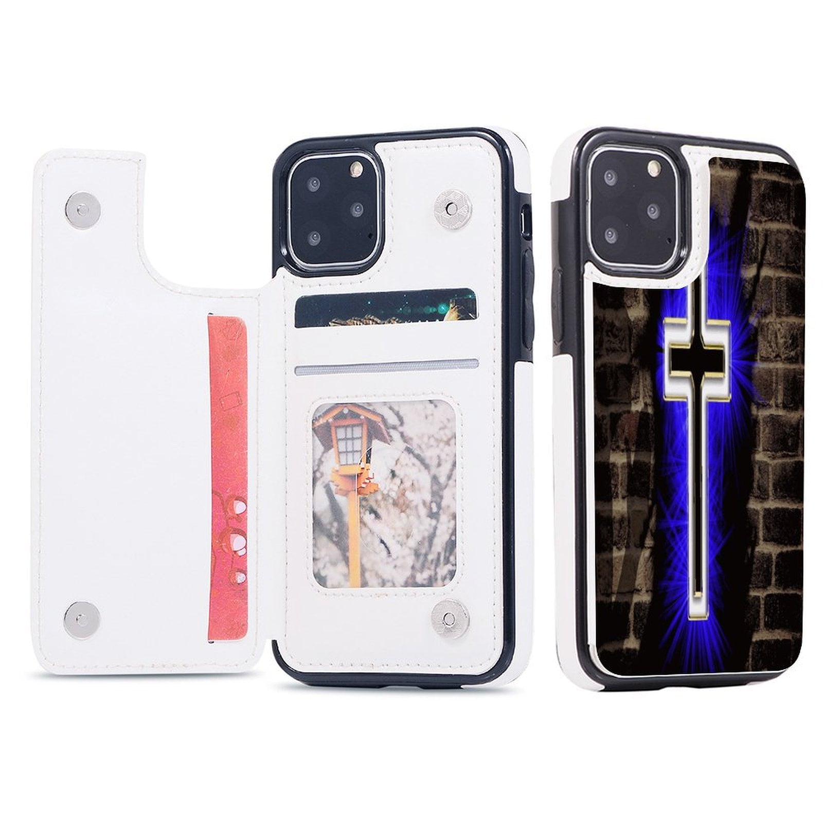 Cross, Faith, Prayer Leather Wallet Case for iPhone 16 15 14 13 12 11 ...