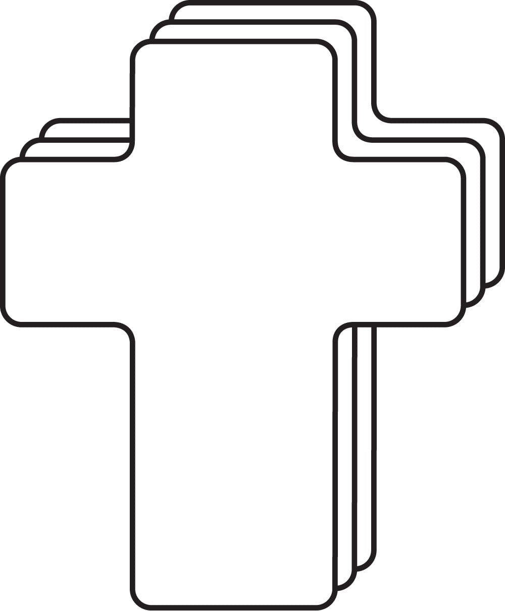 Cross Foam Single Color Creative Cut-Outs, 5.5in, 15 pcs - Walmart.com