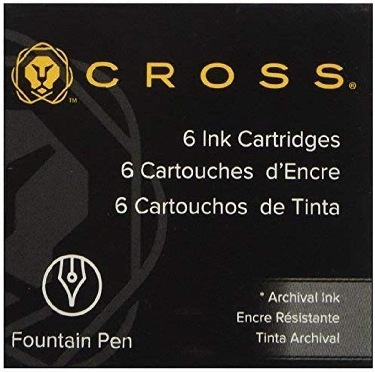 Cross Fountain Pen Ink Cartridge - Blue/Black, 6 per card (8924) 6 ...