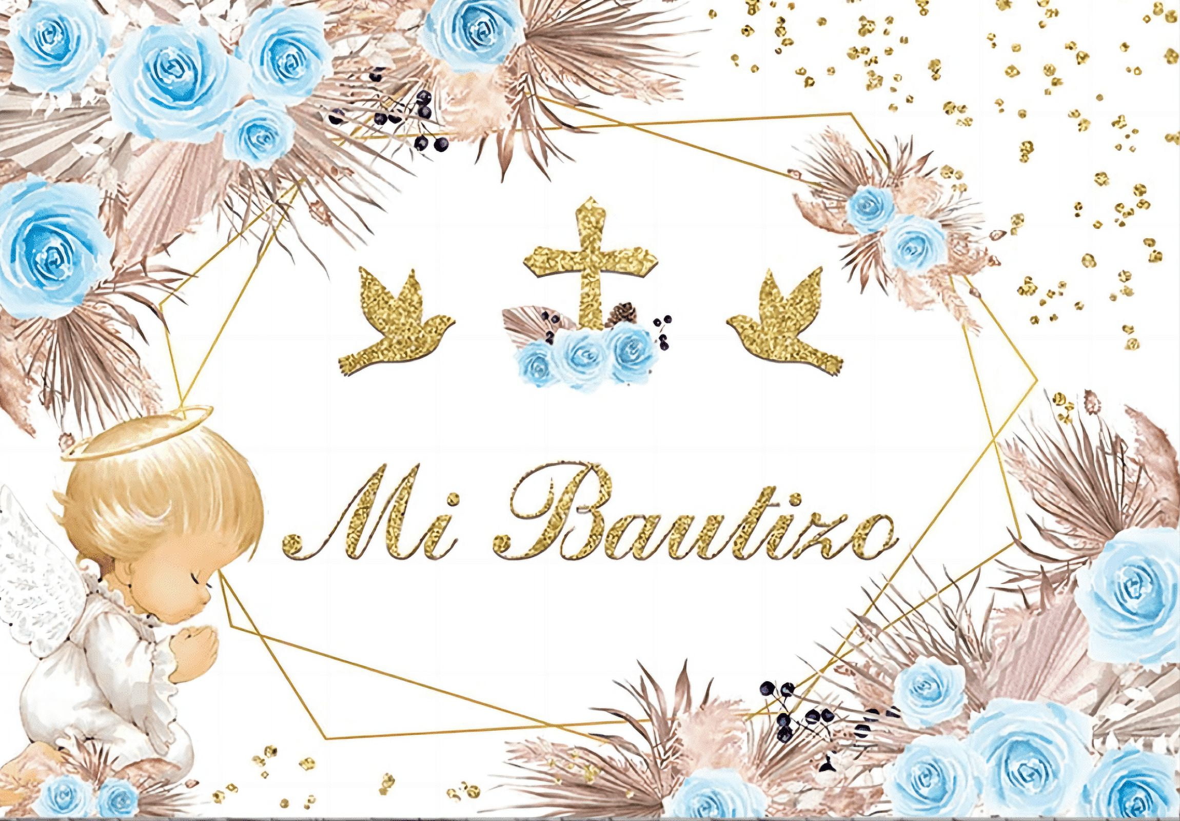 Cross God Bless Background Pink Girl First Holy Communion Baptism ...