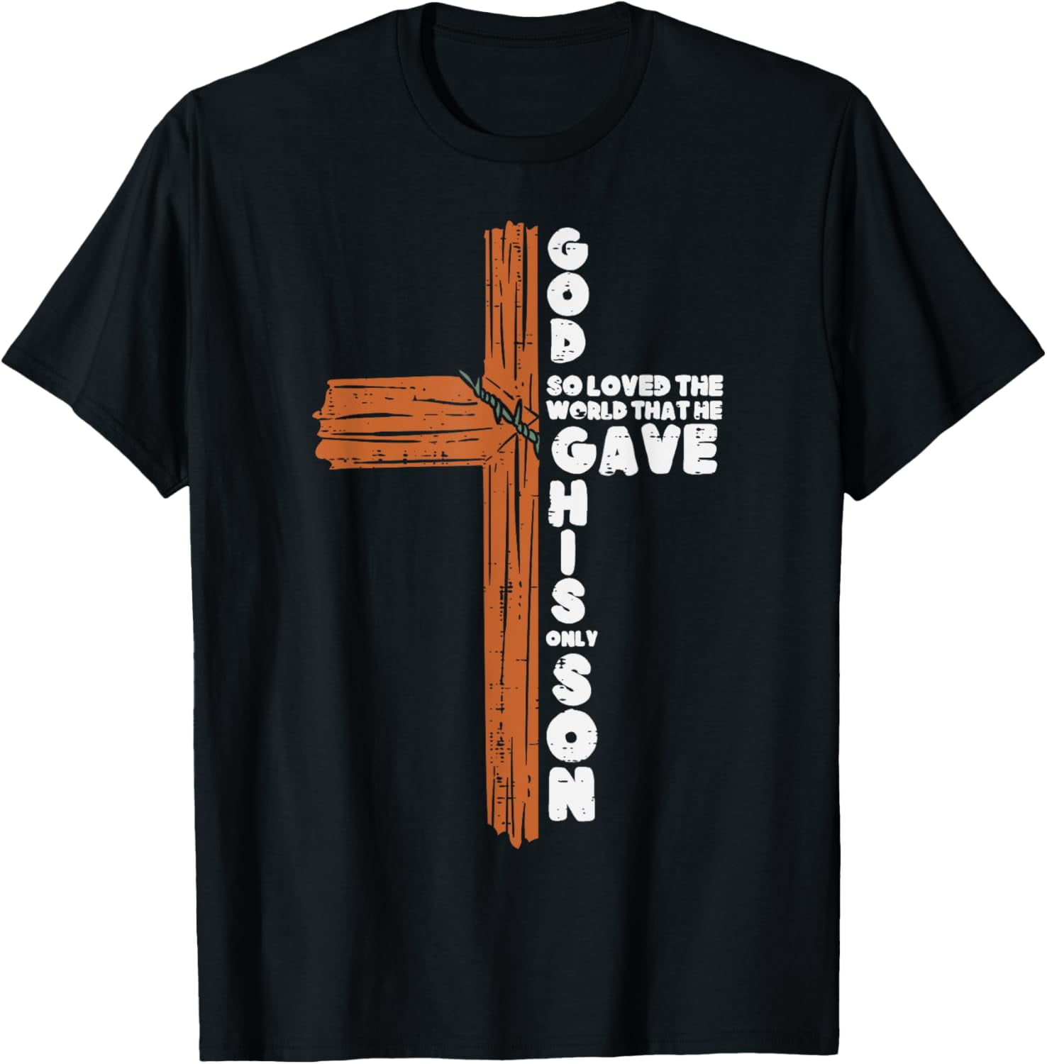 Cross God So Loved The World Jesus Christian Men Women Kids T-Shirt ...