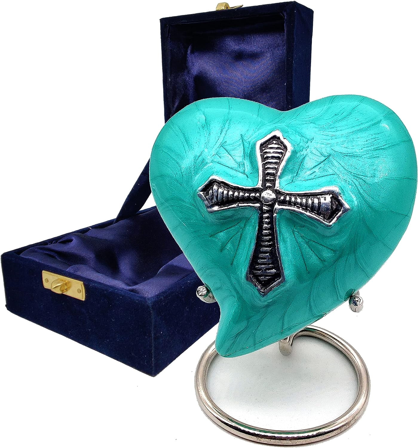 Cross Heart Cremation Urn for Human Ashes Adult | Funeral Decorative ...