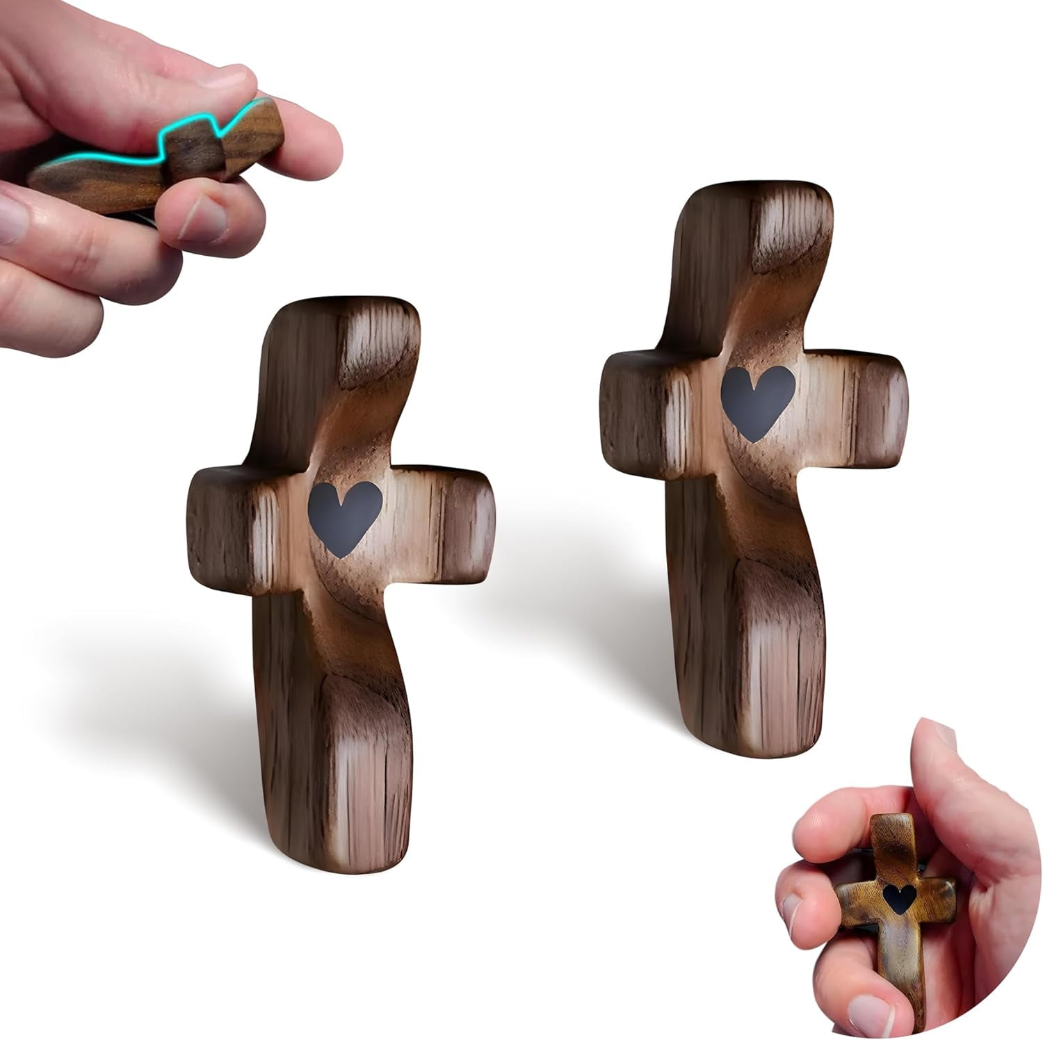 Cross My Heart,Wooden Cross,Encouragement Gift Stress Relief Cross ...