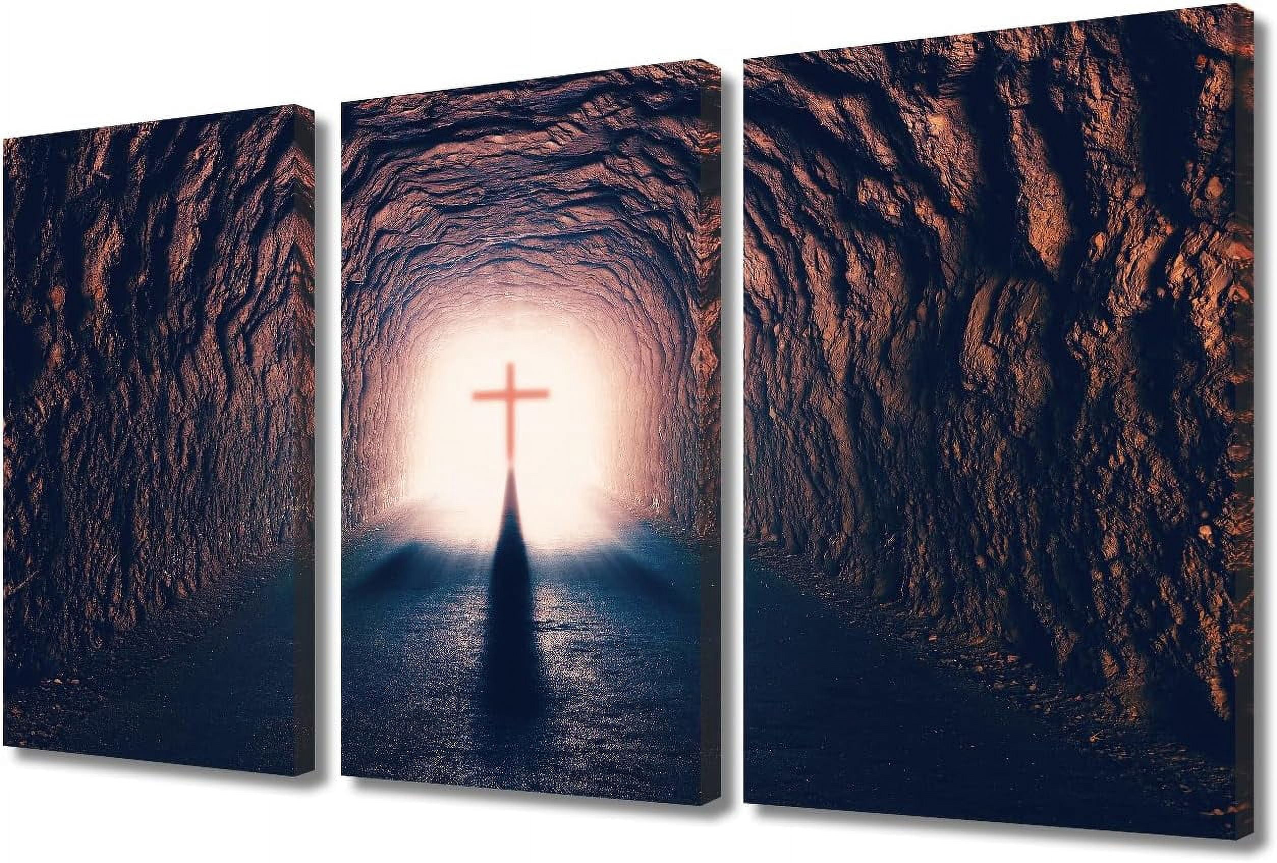 Cross of Jesus Christ Wall Art Painting Jesus Christ Bedroom Living ...