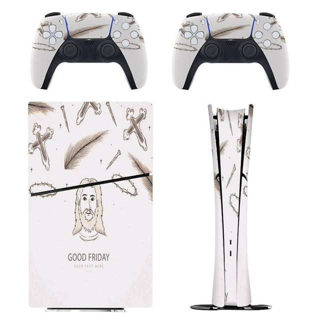 Cross, Jesus, Feather PS5/PS5 Slim Digital Disc Skin Sticker For ...
