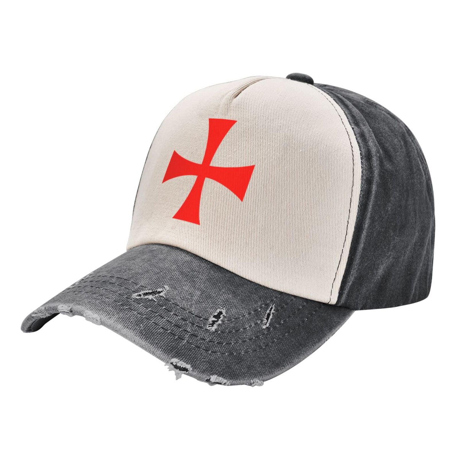 Cross Knights Templar Baseball Cap Vintage Denim Adjustable Sport Dad ...