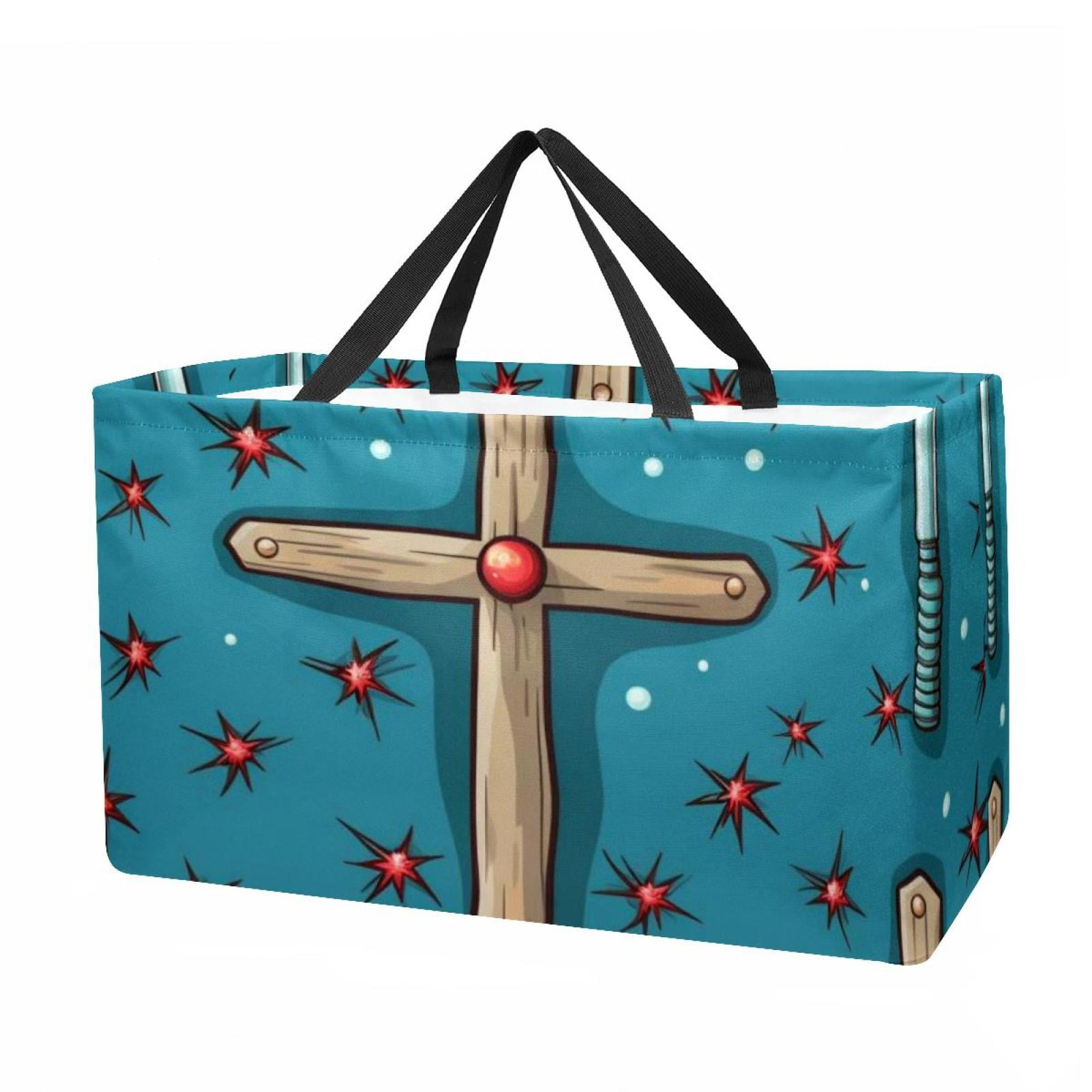 Cross Large Capacity Reusable Foldable Oxford Cloth Storage Bins ...